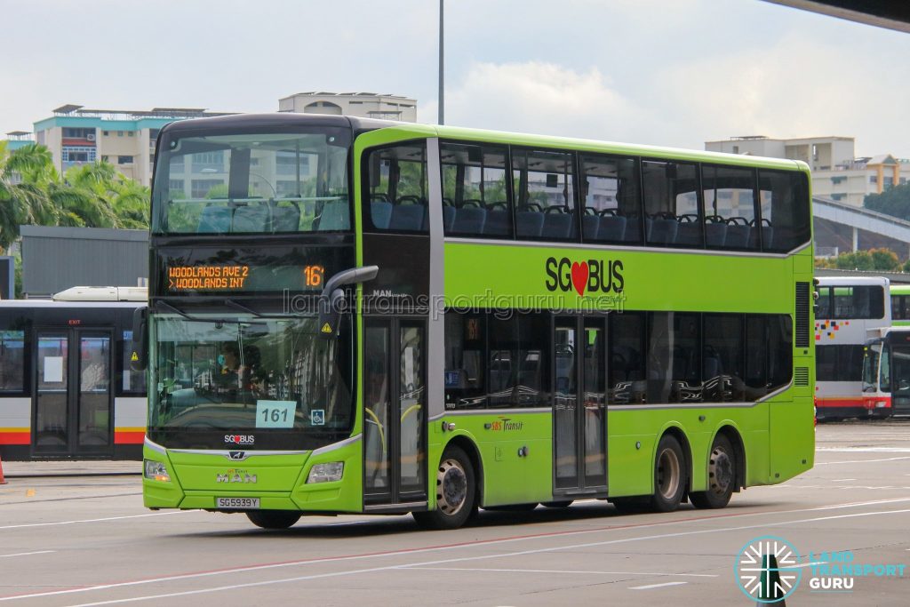 Bus 161 SBS Transit MAN A95 Euro 6 SG5939Y Land Transport Guru