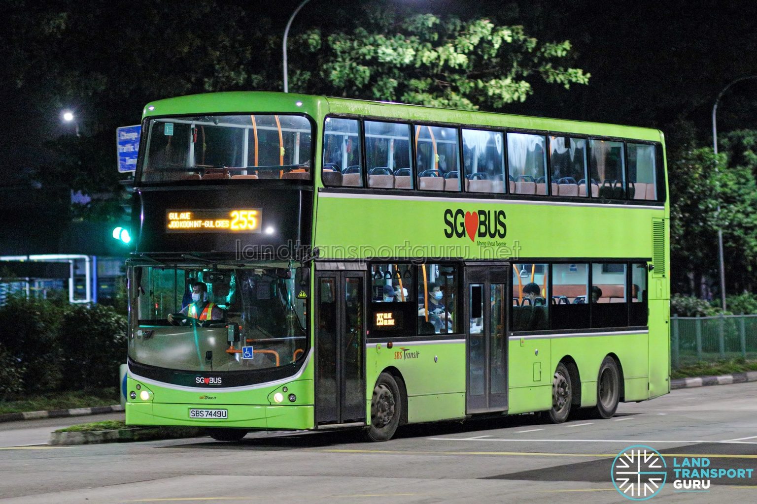 Bus 255 – SBS Transit Volvo B9TL CDGE (SBS7449U) | Land Transport Guru