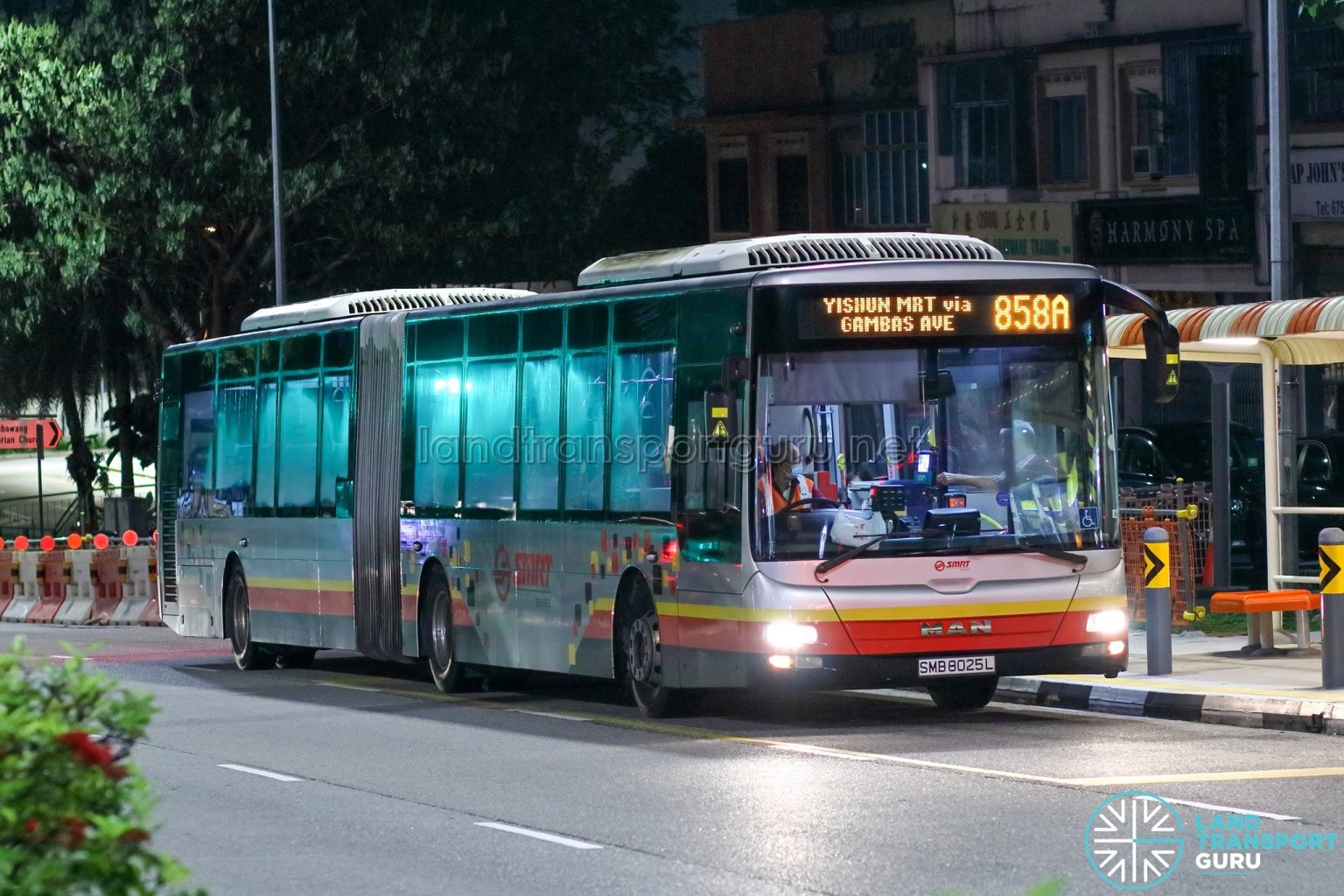 Bus 858A – SMRT Buses MAN A24 (SMB8025L) | Land Transport Guru