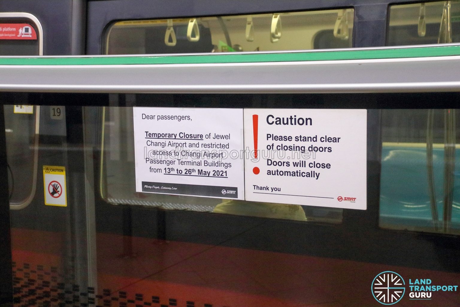 Changi Airport Closure (May 2021) – Advisory signs at Tanah Merah ...