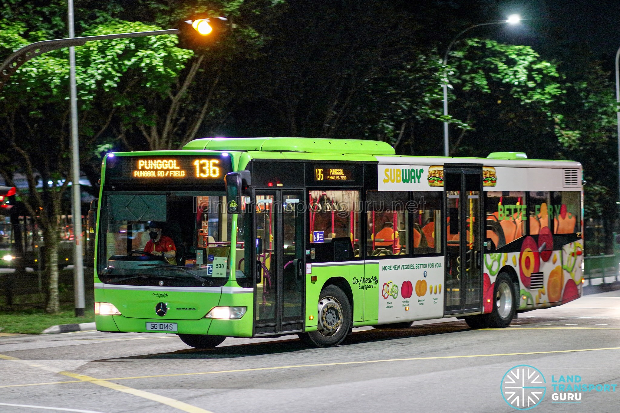 Bus 136 Go Ahead Singapore Mercedes Benz Citaro SG1014S Land