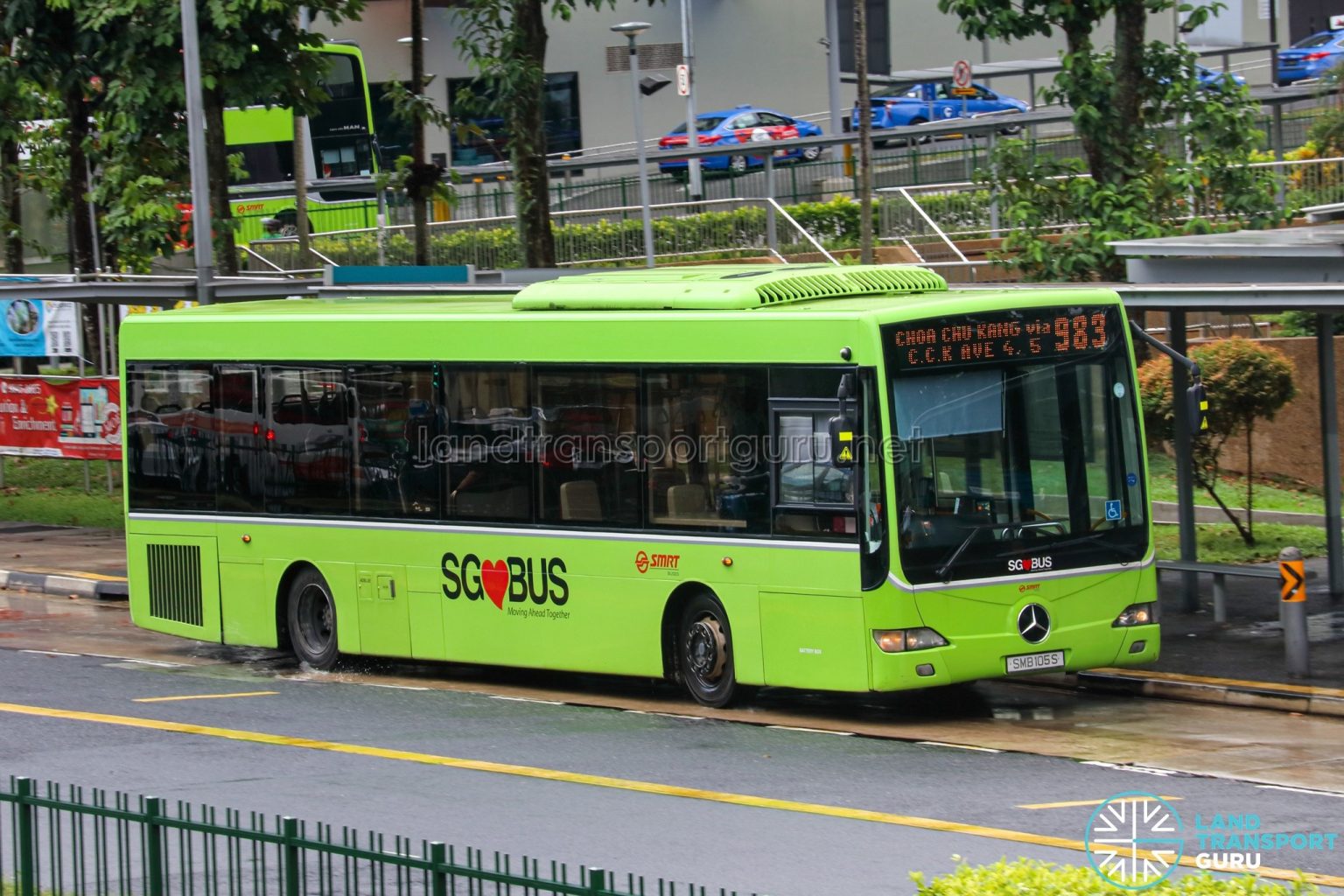 Bus 983 – SMRT Buses Mercedes-Benz OC500LE (SMB105S) | Land Transport Guru