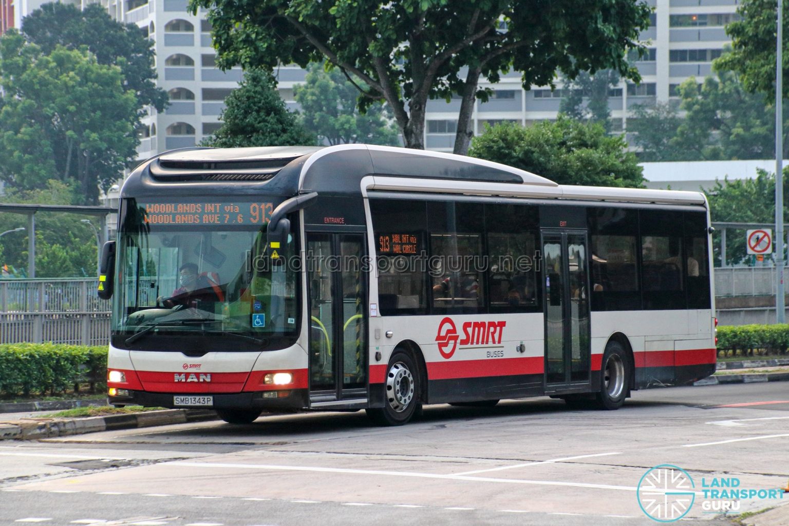 Bus 913 – SMRT Buses MAN A22 (SMB1343P) | Land Transport Guru