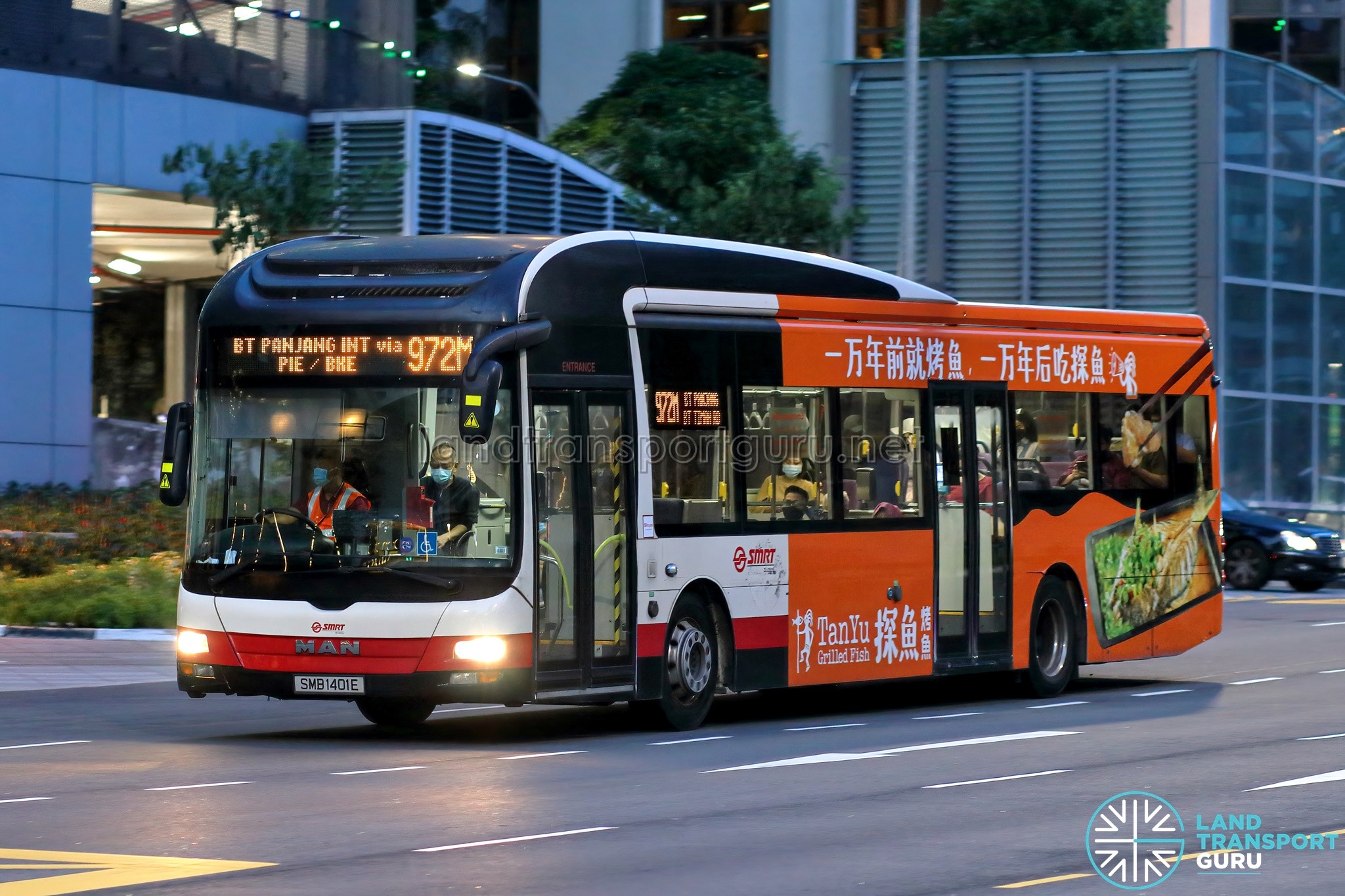 Bus 972M SMRT Buses MAN A22 SMB1401E Land Transport Guru Bus 972M SMRT Buses MAN A22 SMB1401E Land Transport Guru