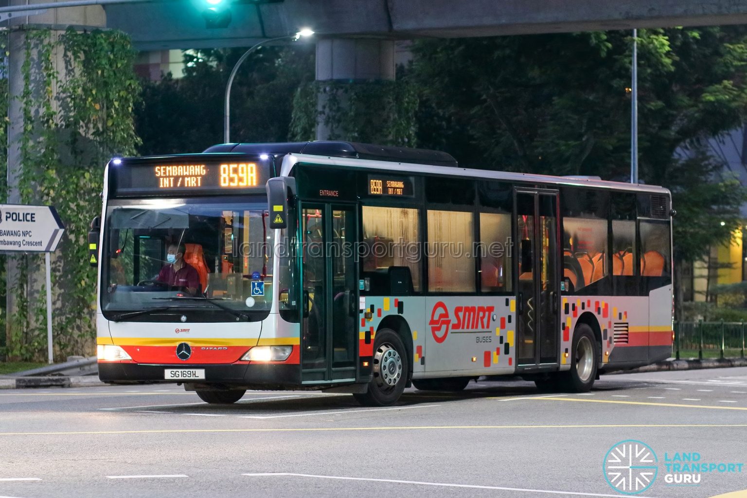 Bus 859A – SMRT Buses Mercedes-Benz Citaro (SG1691L) | Land Transport Guru