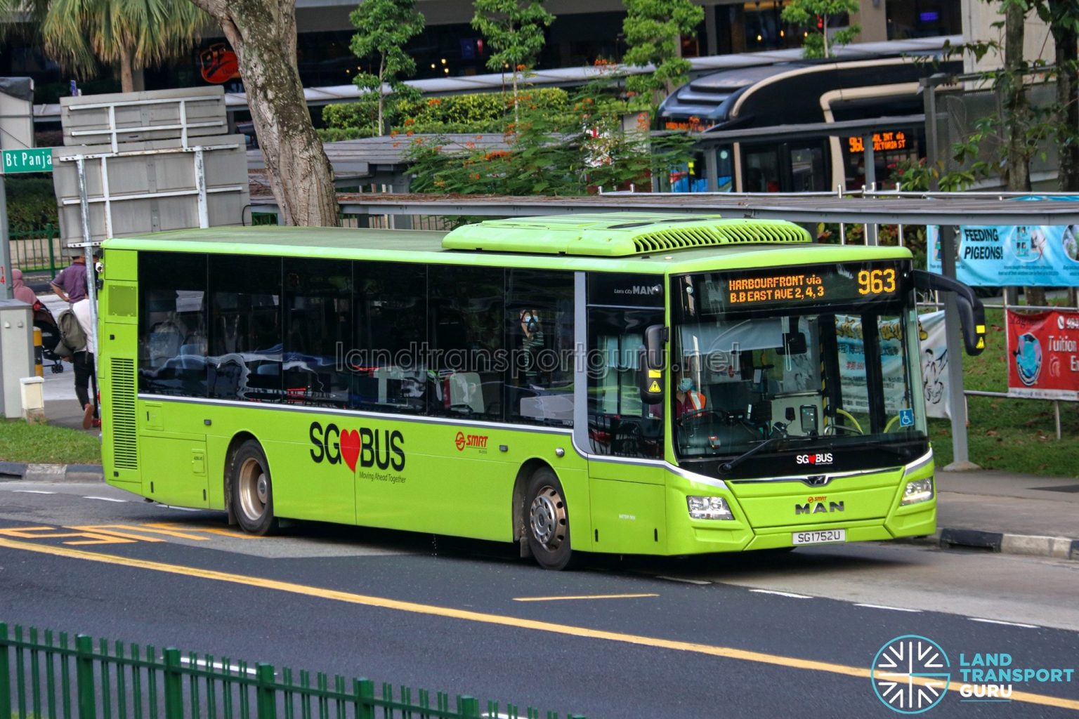 Bus 963 – SMRT Buses MAN A22 Euro 6 (SG1752U) | Land Transport Guru