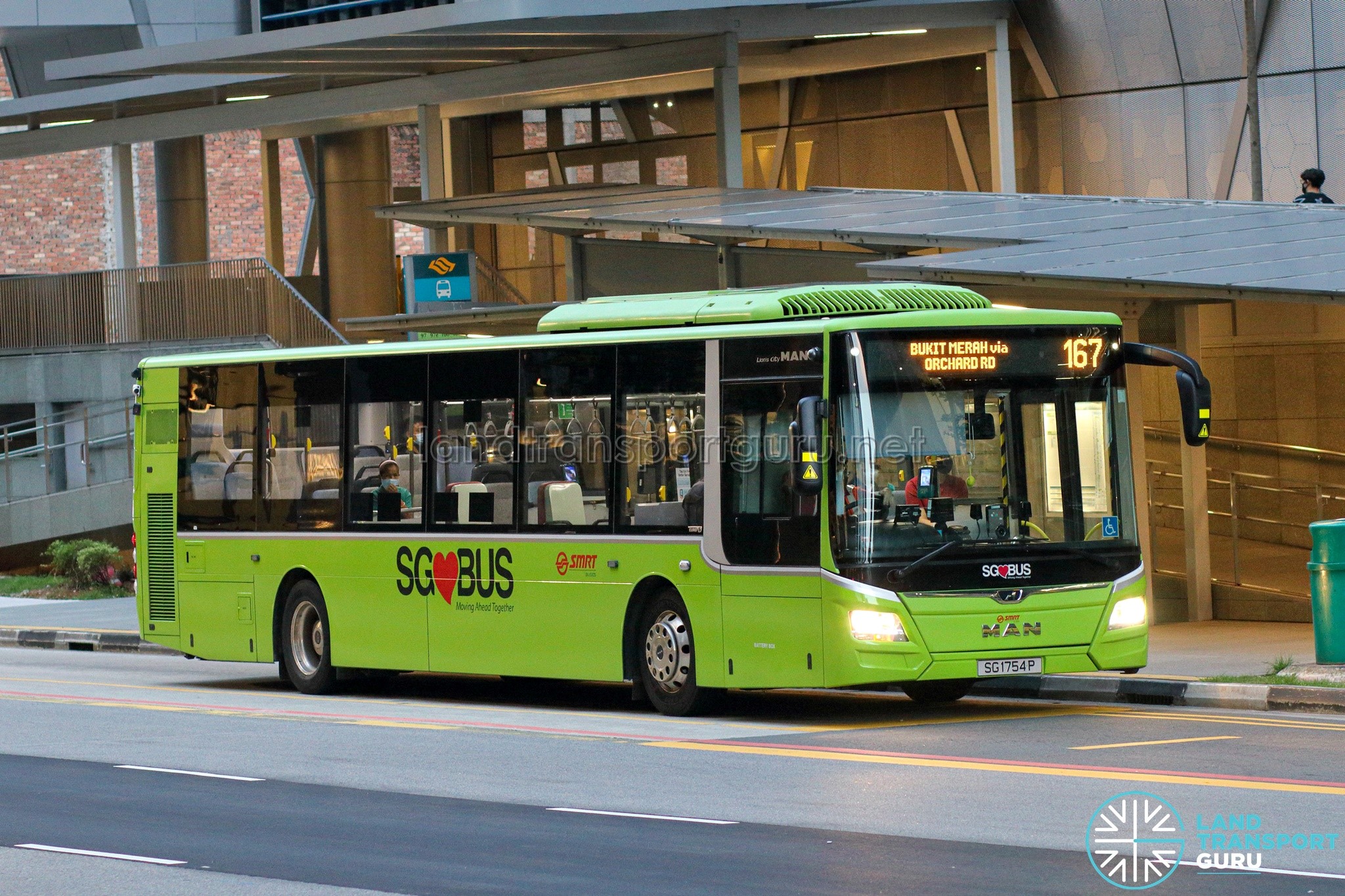 Bus 167 SMRT Buses MAN A22 Euro 6 SG1754P Land Transport Guru Bus 167 SMRT Buses MAN A22 Euro 6 SG1754P Land Transport Guru