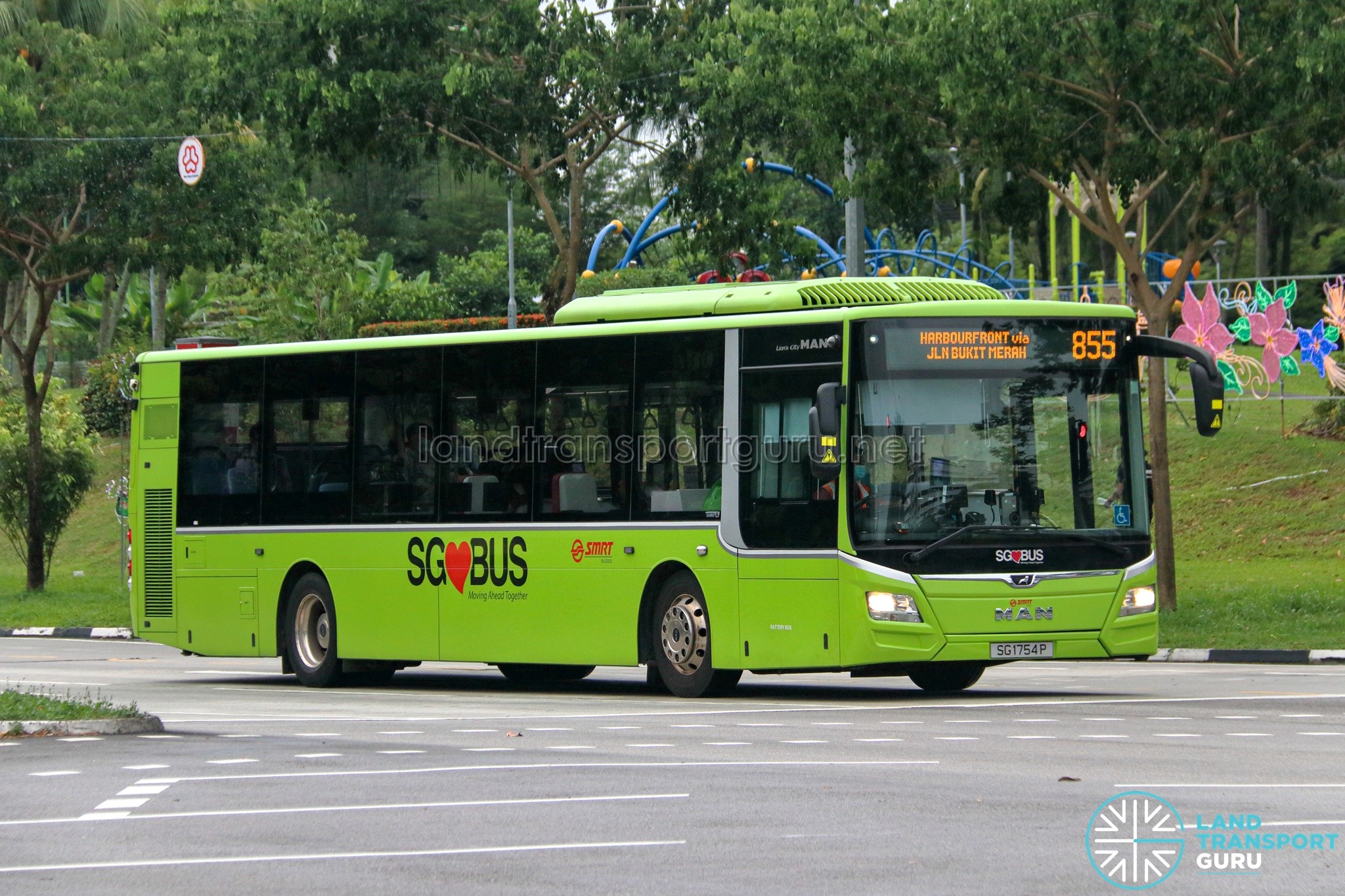 Bus 855 SMRT Buses MAN A22 Euro 6 SG1754P Land Transport Guru