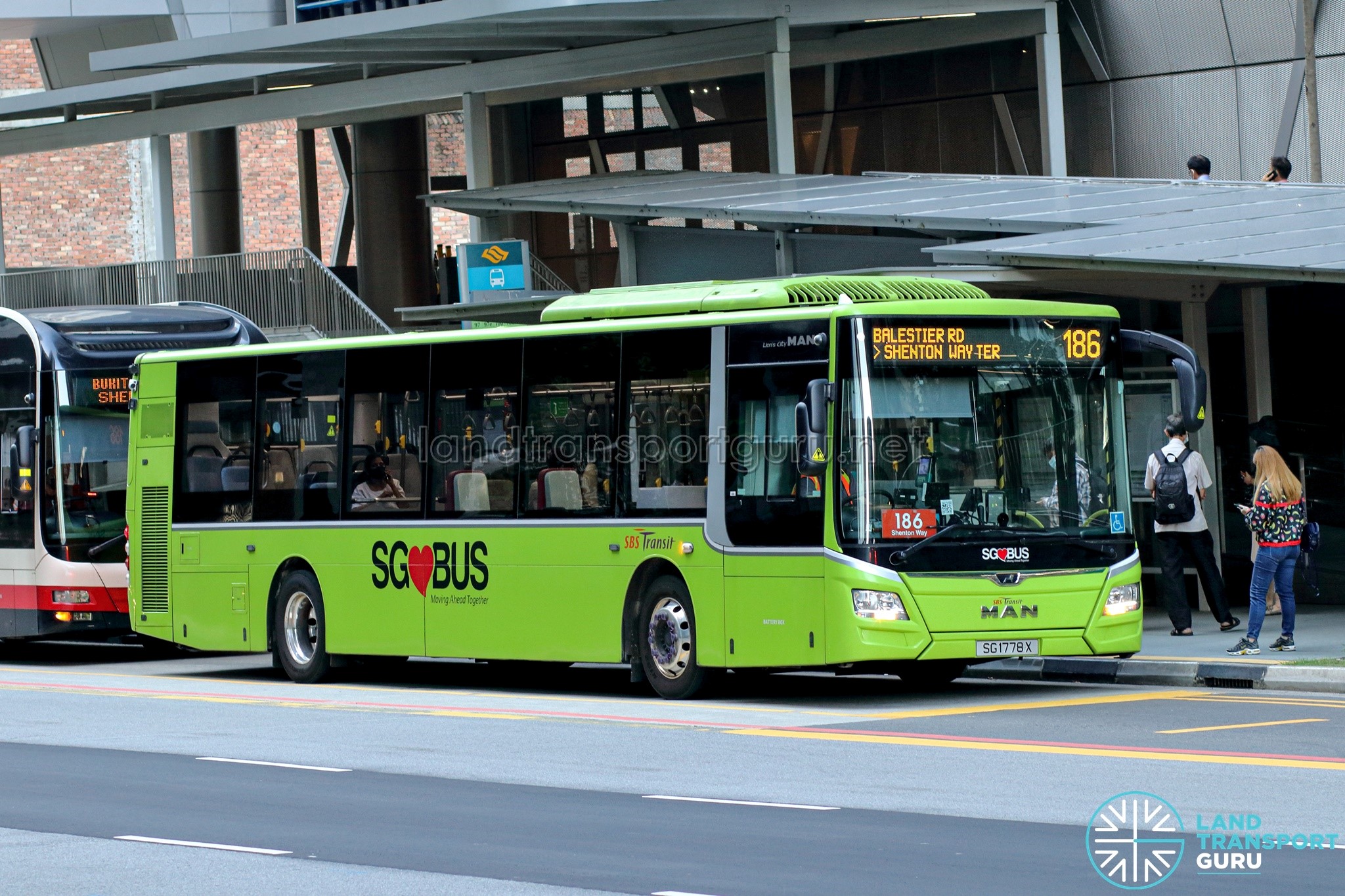 Bus 186 SBS Transit MAN A22 Euro 6 SG1778X Land Transport Guru Bus 186 SBS Transit MAN A22 Euro 6 SG1778X Land Transport Guru