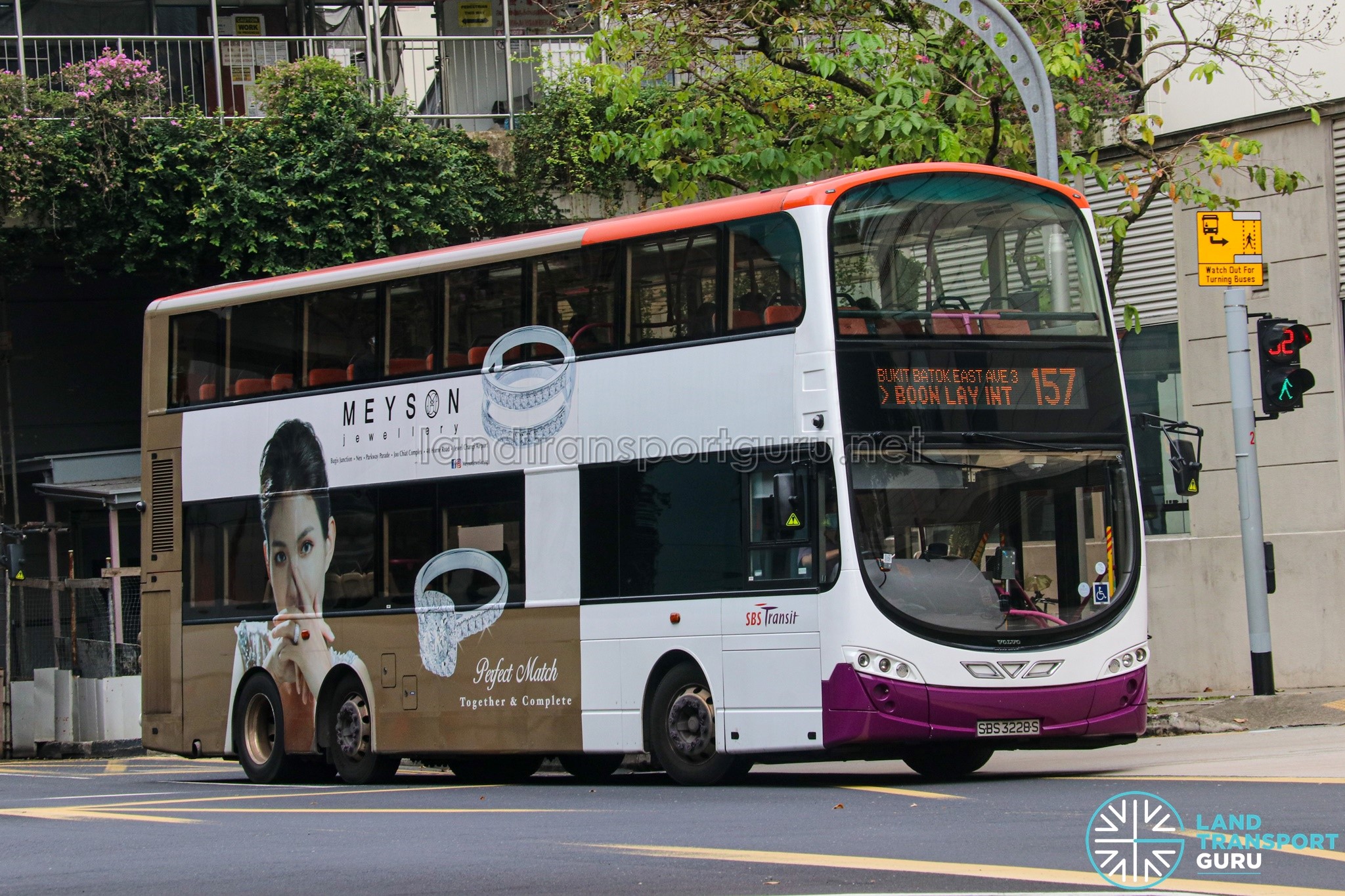 Bus 157 SBS Transit Volvo B9TL Wright SBS3228S Land Transport Guru Bus 157 SBS Transit Volvo B9TL Wright SBS3228S Land Transport Guru