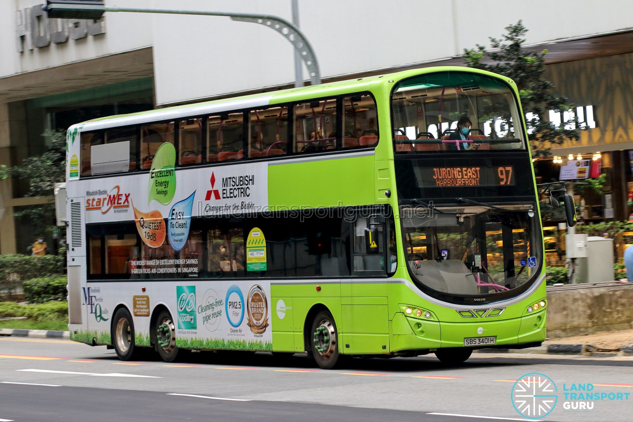 Bus 97 Tower Transit Volvo B9TL Wright SBS3401H Land Transport Guru Bus 97 Tower Transit Volvo B9TL Wright SBS3401H Land Transport Guru