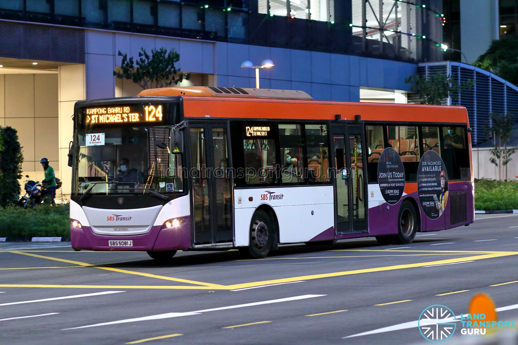 Bus 124 SBS Transit Scania K230UB Euro V SBS5081J Land Transport Guru Bus 124 SBS Transit Scania K230UB Euro V SBS5081J Land Transport Guru