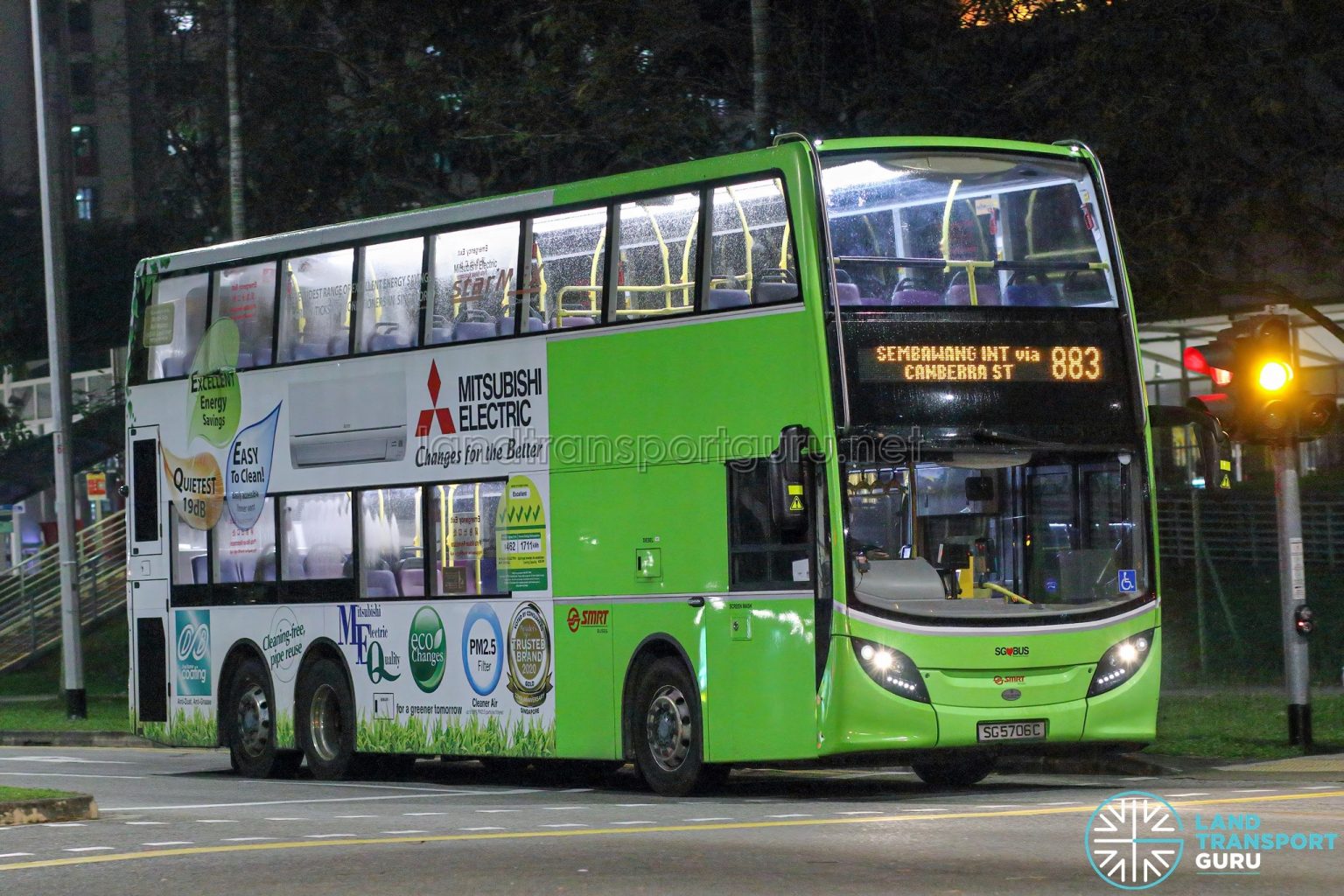 Bus 883 SMRT Buses Alexander Dennis Enviro500 SG5706C Land
