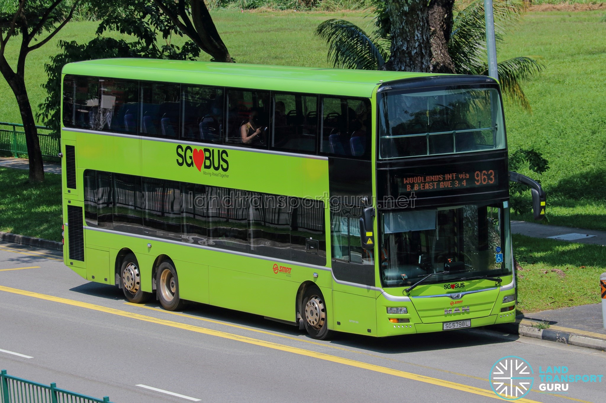 Bus 963 SMRT Buses MAN A95 SG5798L Land Transport Guru