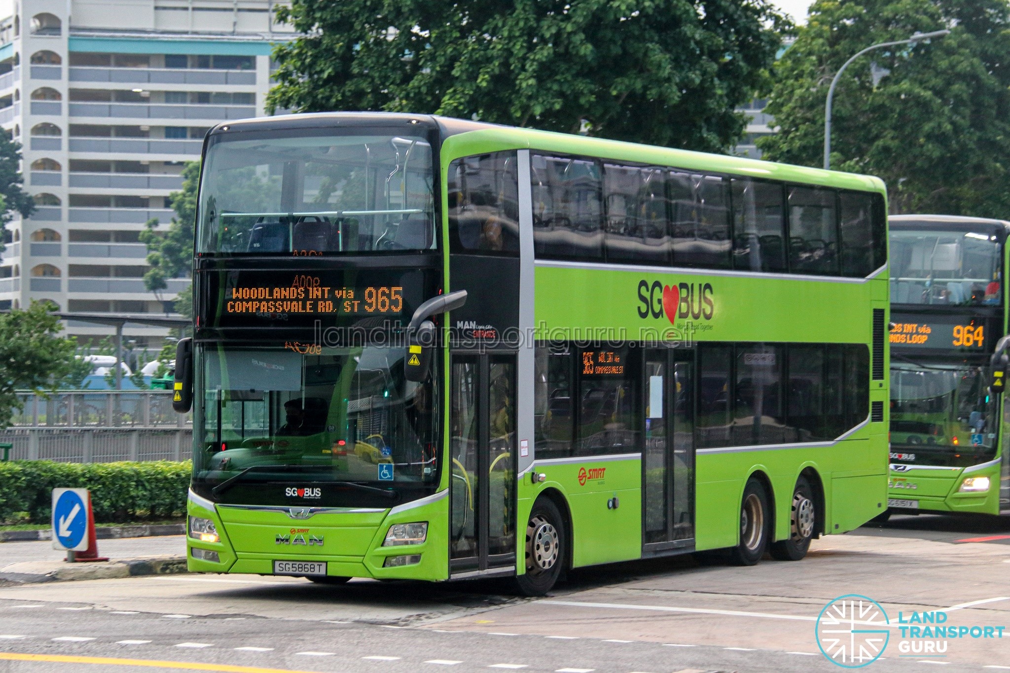 Bus 965 SMRT Buses MAN A95 SG5868T Land Transport Guru