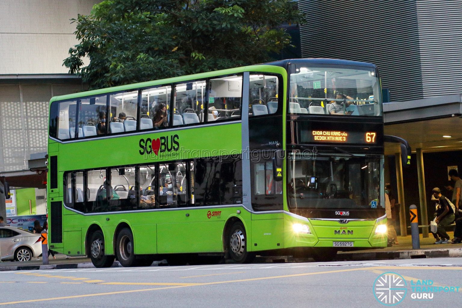 Bus 67 – SMRT Buses MAN A95 Euro 6 (SG5927G) | Land Transport Guru