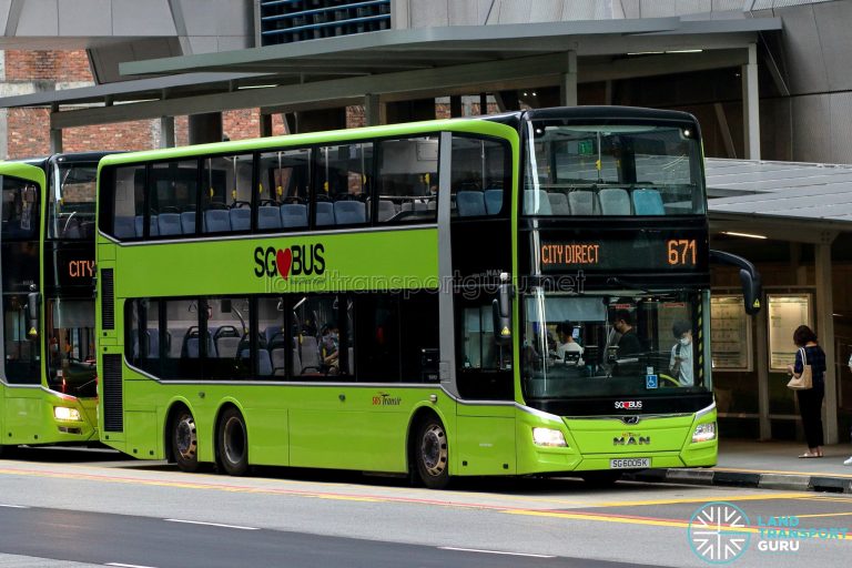 City Direct 671 – SBS Transit MAN A95 Euro 6 (SG6005K) | Land Transport ...