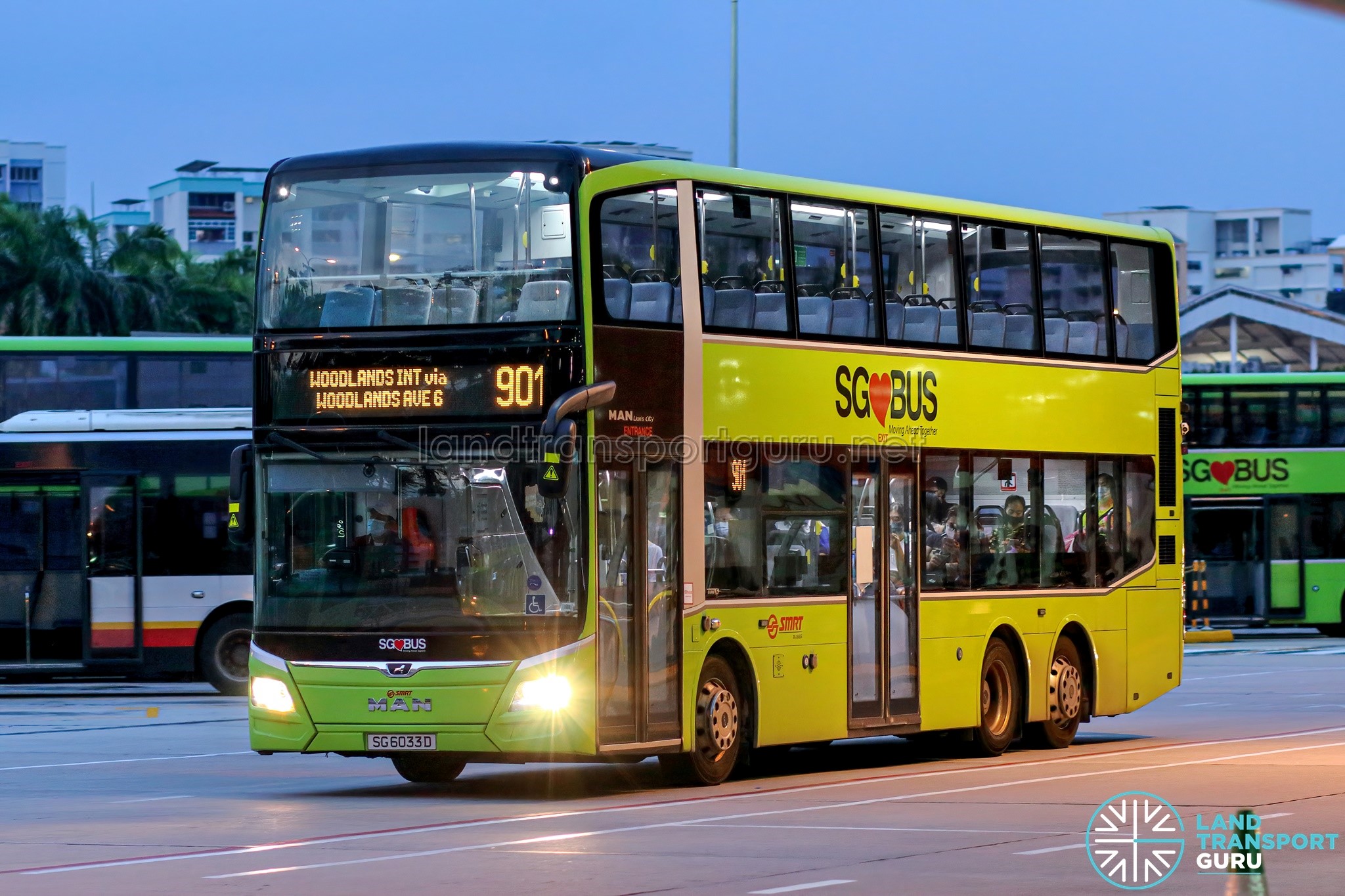 Bus 901 SMRT Buses MAN A95 Euro 6 SG6033D Land Transport Guru