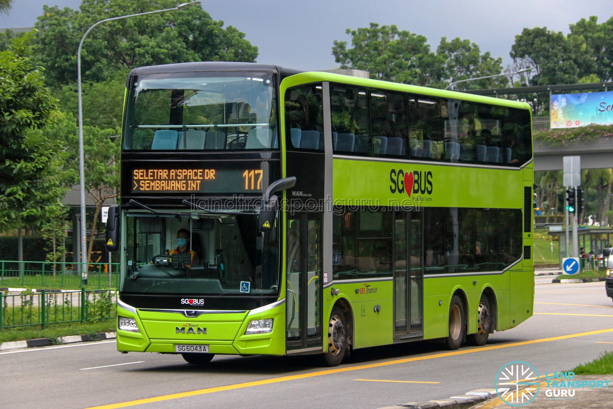 Bus 117 SBS Transit MAN A95 Euro 6 SG6043A Land Transport Guru Bus 117 SBS Transit MAN A95 Euro 6 SG6043A Land Transport Guru