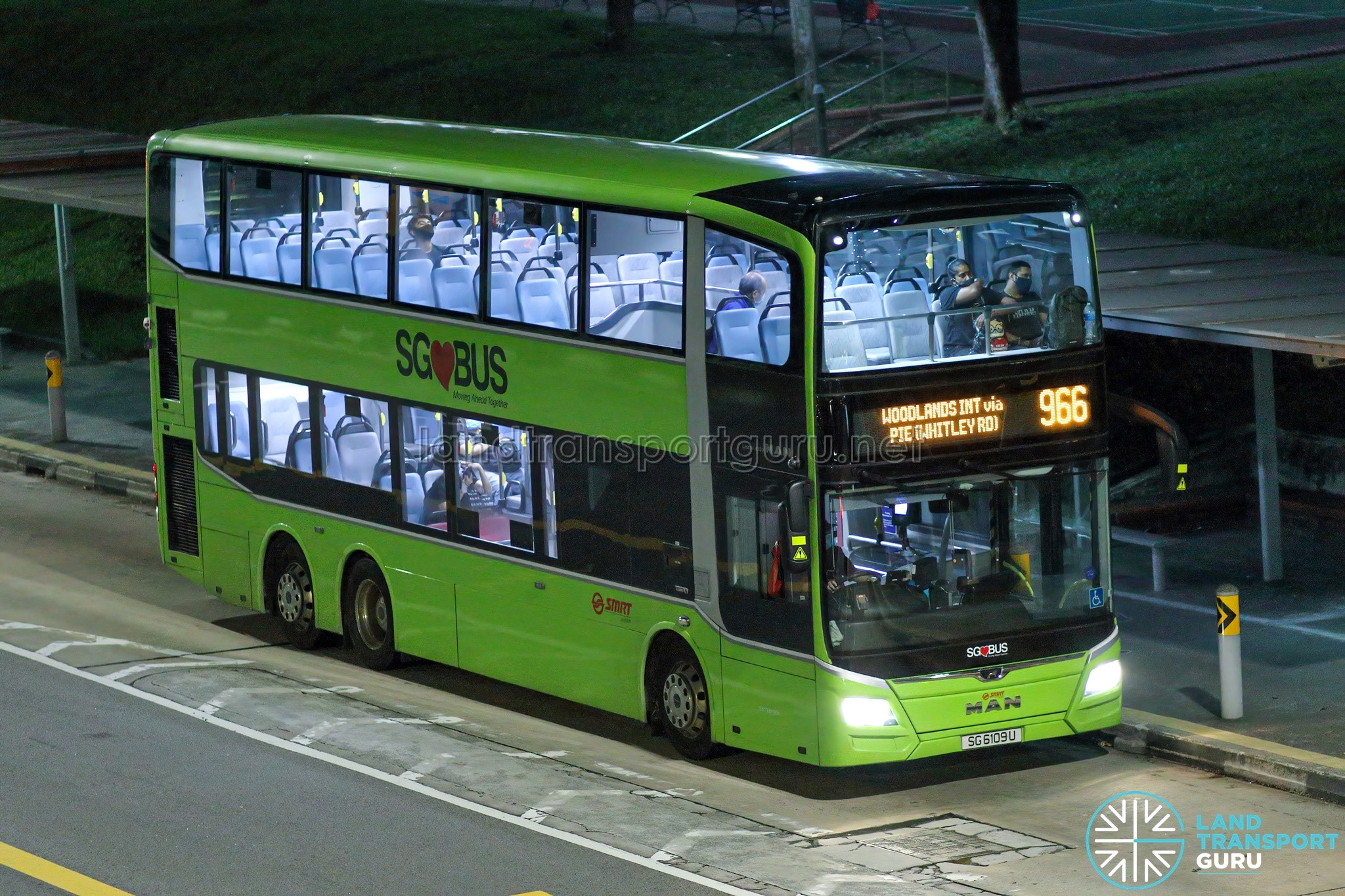 Bus 966 SMRT Buses MAN A95 Euro 6 SG6109U Land Transport Guru Bus 966 SMRT Buses MAN A95 Euro 6 SG6109U Land Transport Guru