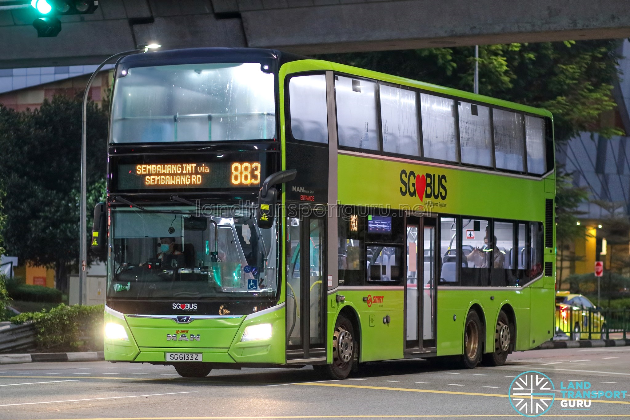 Bus 883 SMRT Buses MAN A95 Euro 6 SG6133Z Land Transport Guru Bus 883 SMRT Buses MAN A95 Euro 6 SG6133Z Land Transport Guru