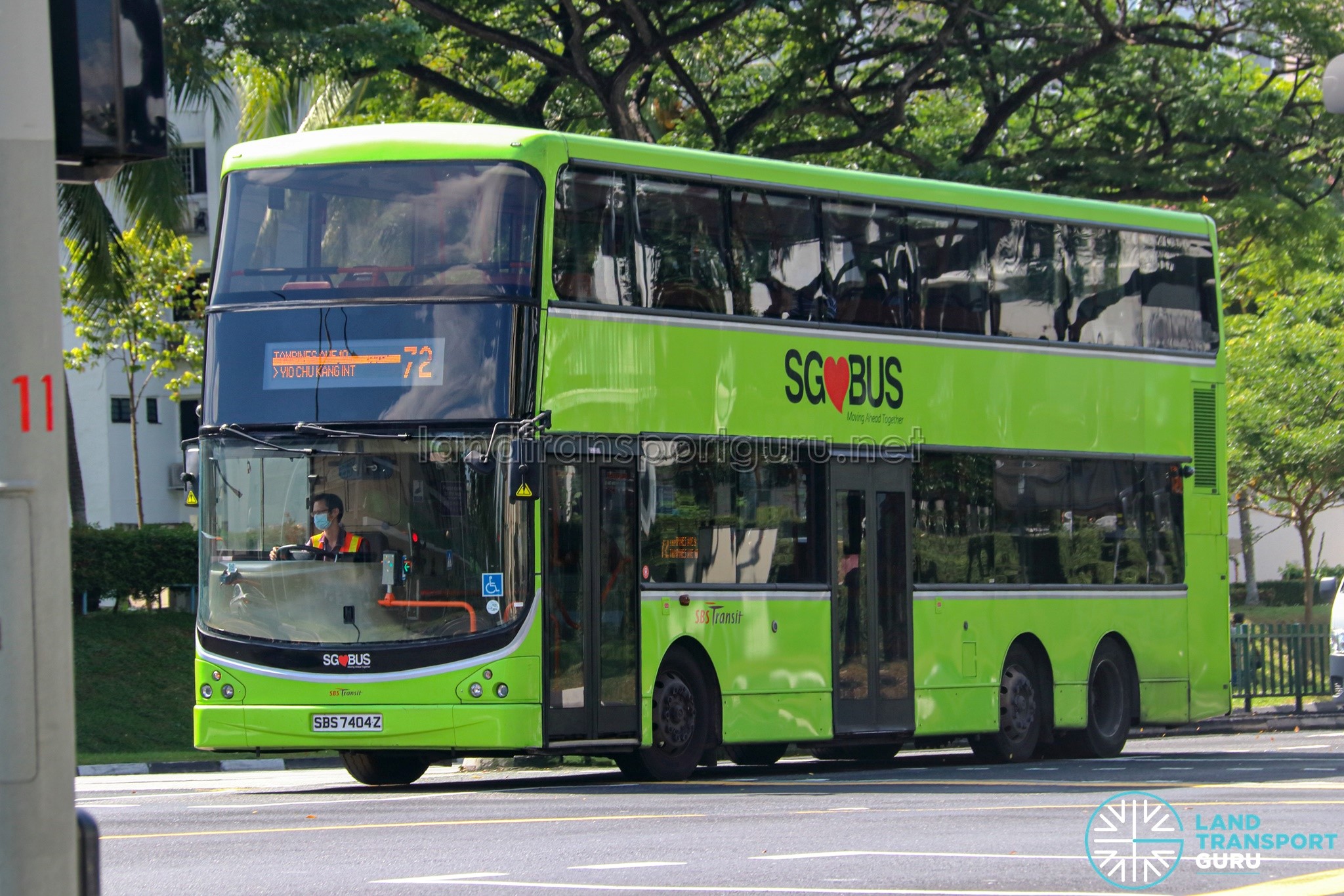 Bus 72 SBS Transit Volvo B9TL CDGE SBS7404Z Land Transport Guru