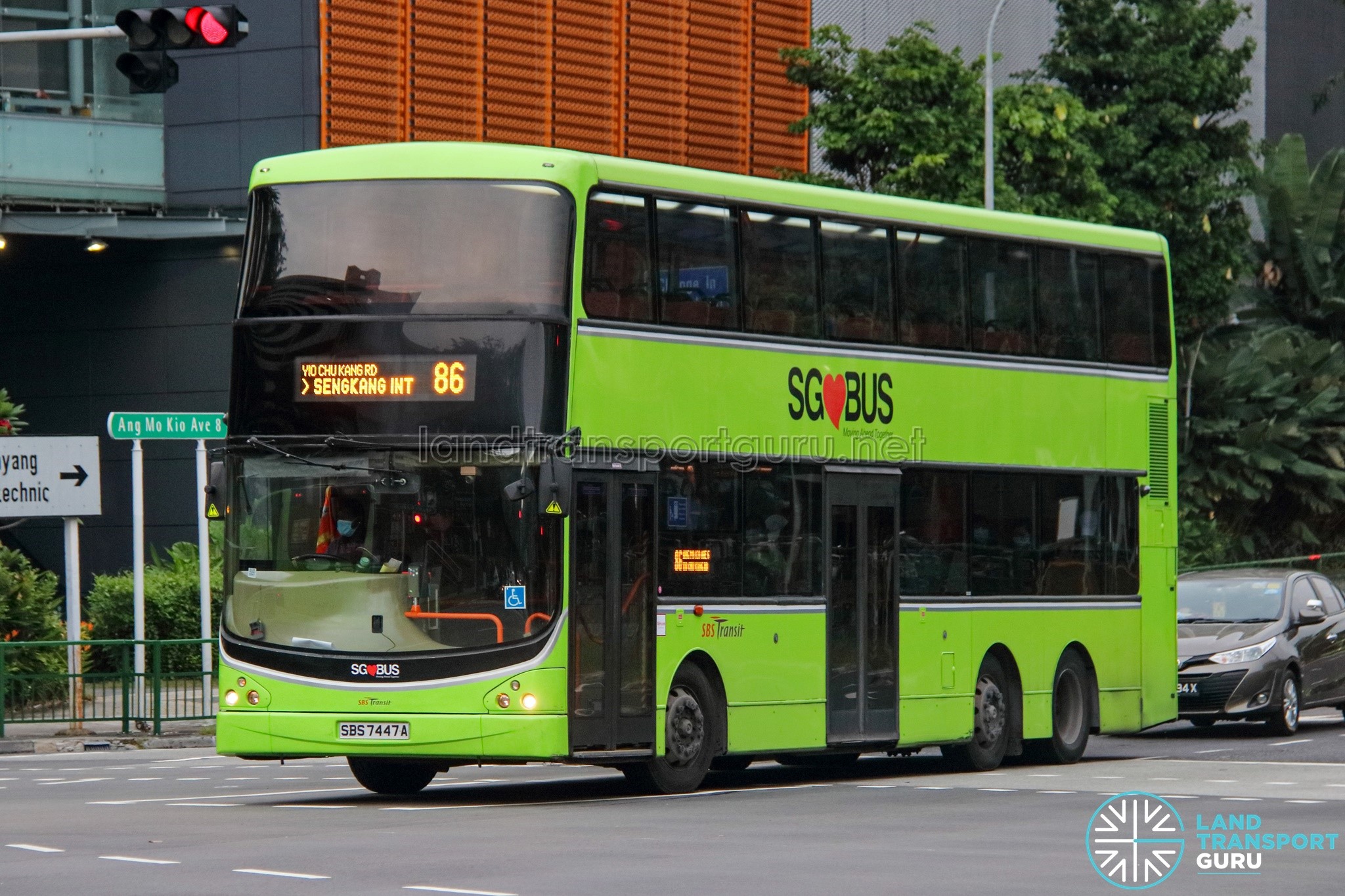 Bus 86 SBS Transit Volvo B9TL CDGE SBS7447A Land Transport Guru