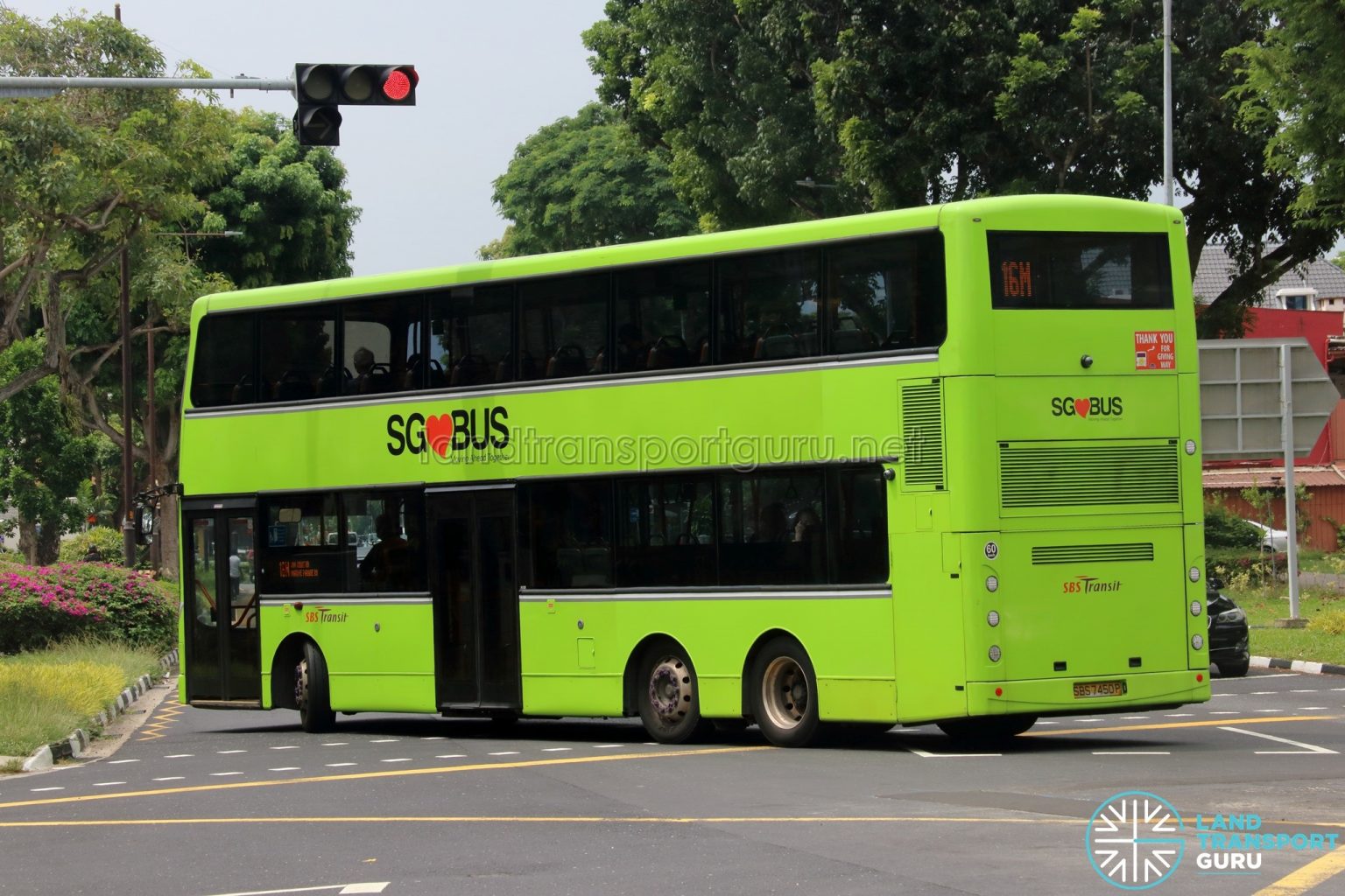 SBS Transit Volvo B9TL CDGE (SBS7450P) [Rear] | Land Transport Guru