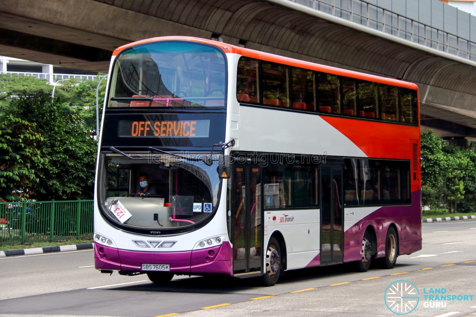 Off Service – SBS Transit Volvo B9TL Wright (SBS7605K) | Land Transport ...