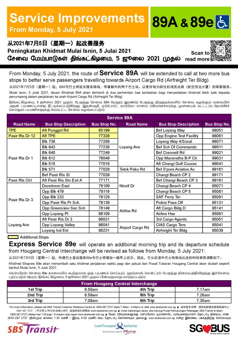 SBS Transit Express Bus Service 89e | Land Transport Guru