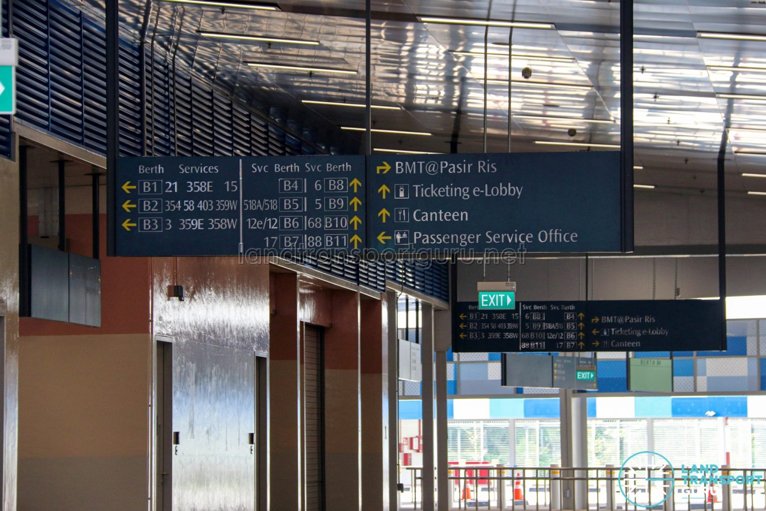 Pasir Ris Bus Interchange (Interim) – Passenger Concourse signage ...