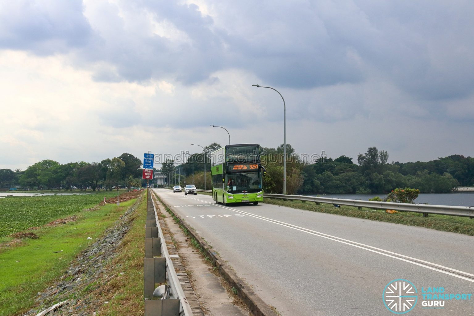 Service 925M Double Decker Bus along Kranji Dam | Land Transport Guru