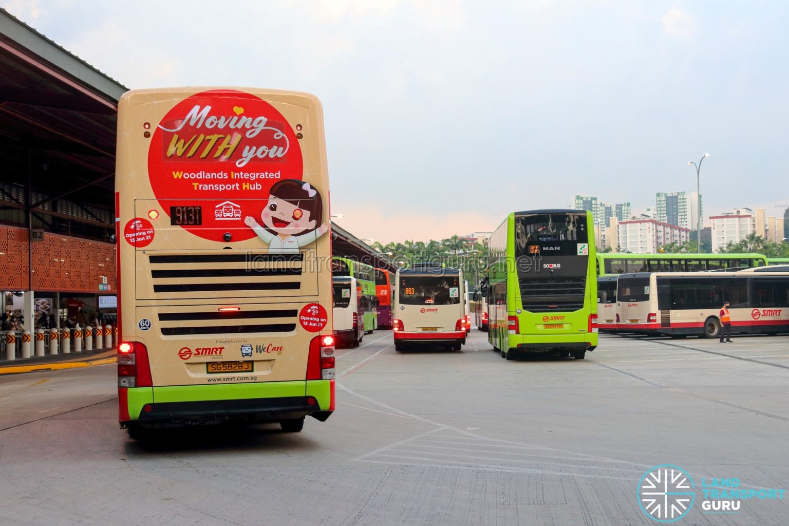 Buses at Woodlands Temporary Bus Interchange (June 2021) | Land ...