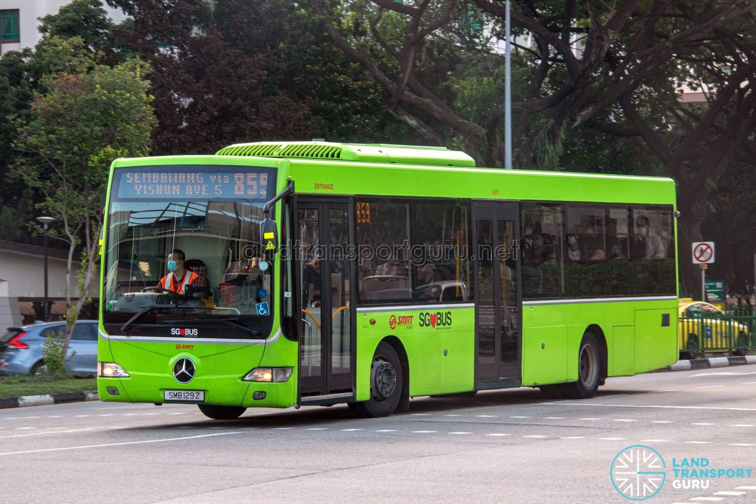 Bus 859 – SMRT Buses Mercedes-Benz OC500LE (SMB129Z) | Land Transport Guru