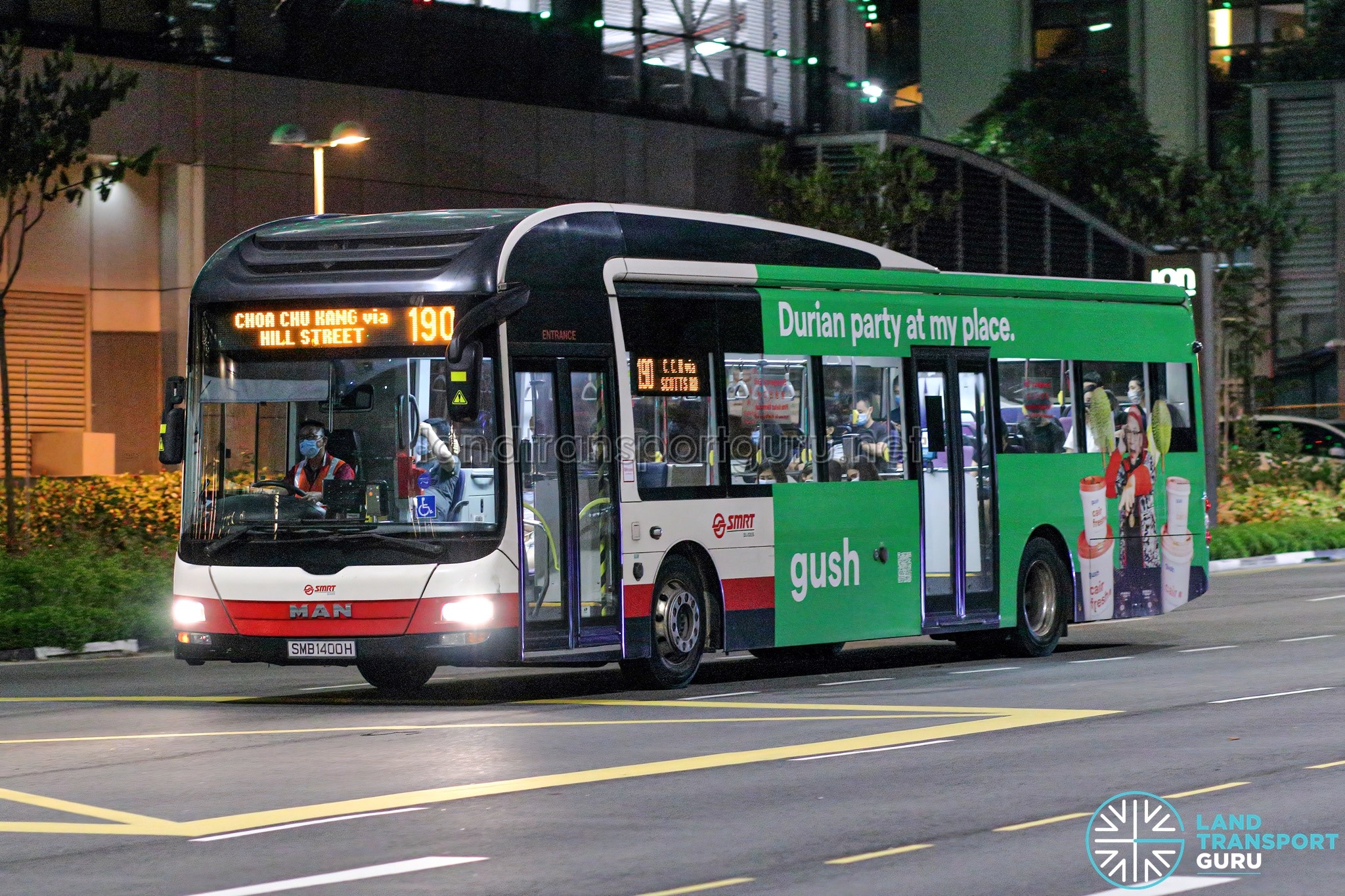 Bus 190 SMRT Buses MAN A22 SMB1400H Land Transport Guru