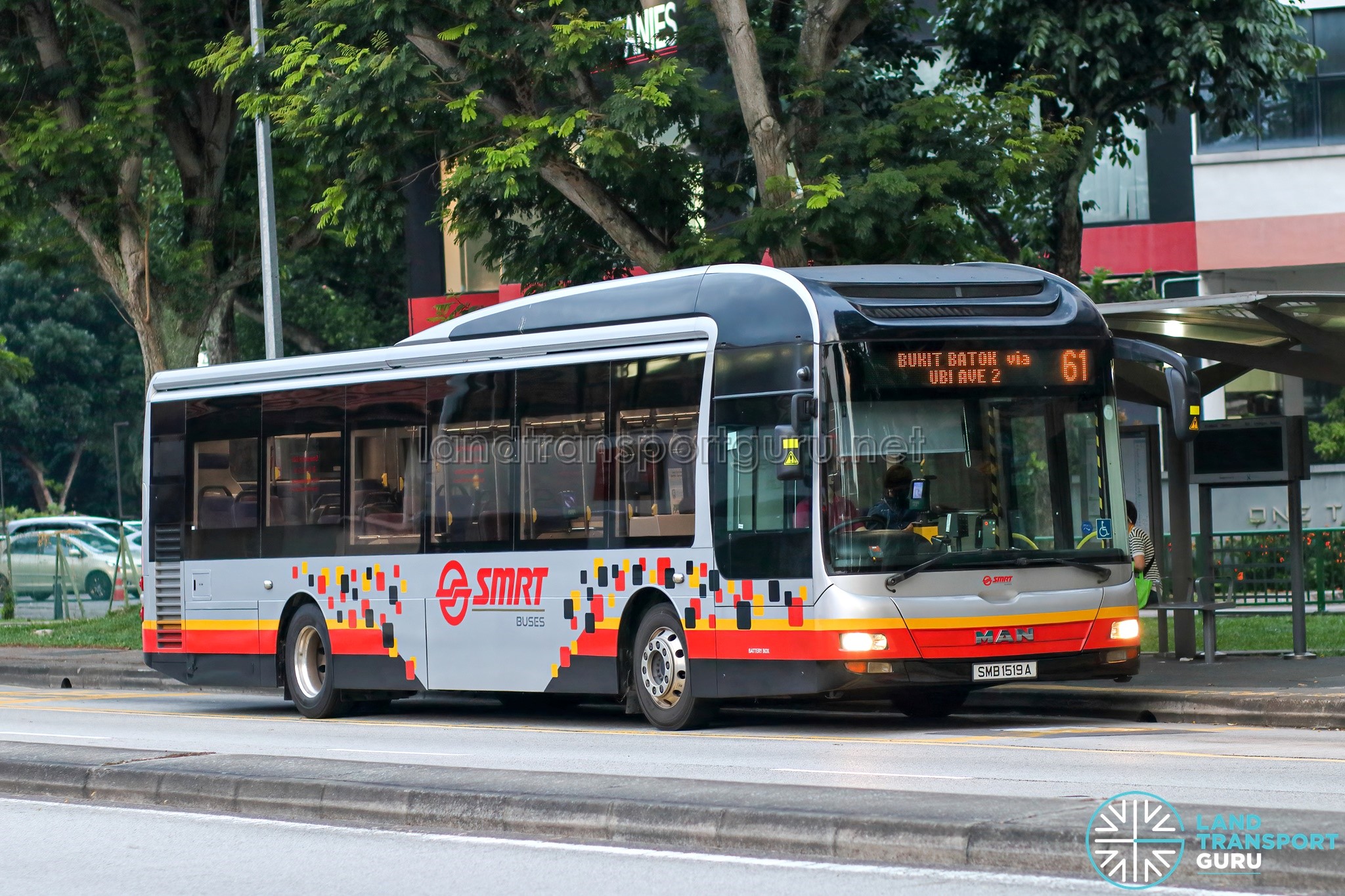 Bus 61 SMRT Buses MAN A22 SMB1519A Land Transport Guru Bus 61 SMRT Buses MAN A22 SMB1519A Land Transport Guru