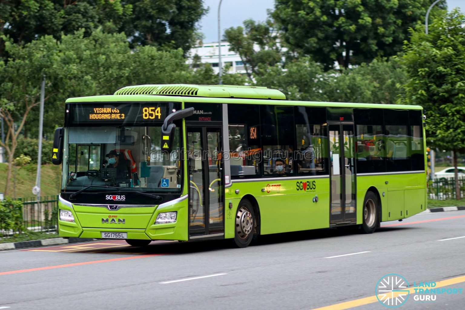 Bus 854 – SMRT Buses MAN A22 Euro 6 (SG1755L) | Land Transport Guru