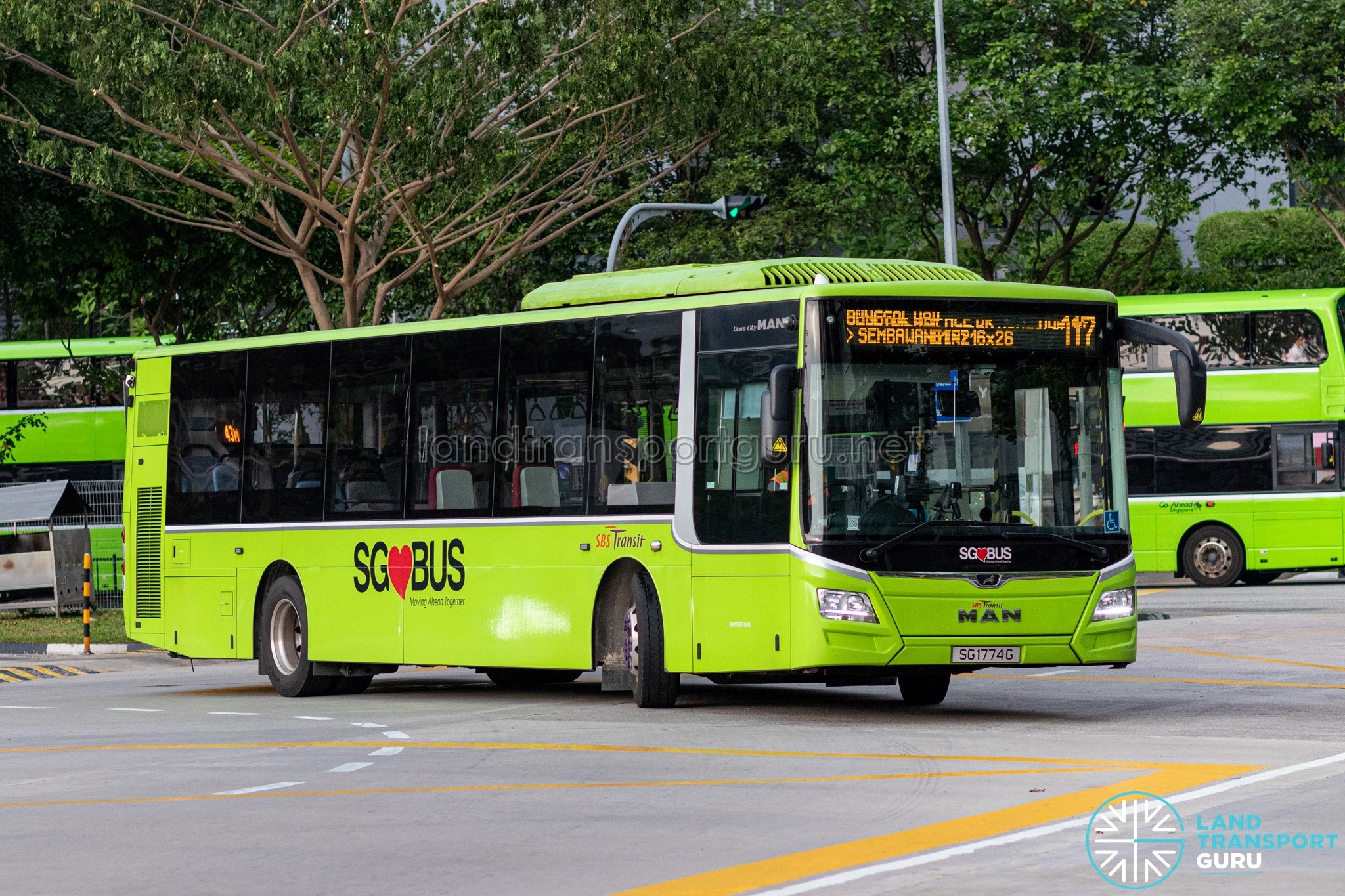 Bus 117 SBS Transit MAN A22 Euro 6 SG1774G Land Transport Guru Bus 117 SBS Transit MAN A22 Euro 6 SG1774G Land Transport Guru
