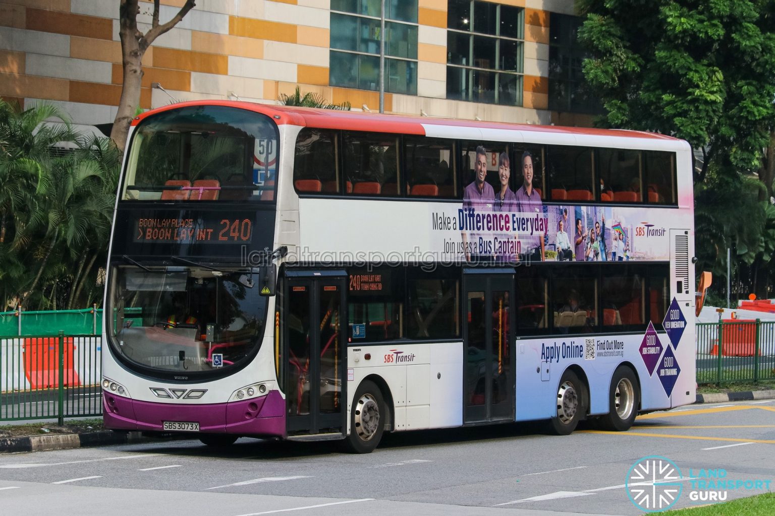 Bus 240 – SBS Transit Volvo B9TL Wright (SBS3073X) [SBS Transit ...