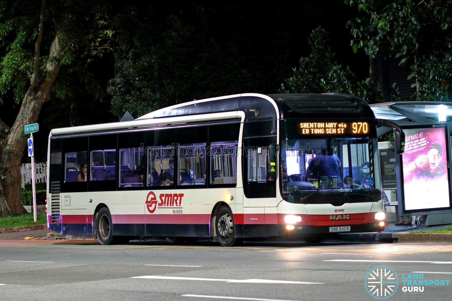 Bus 970 – SMRT Buses MAN A22 (SMB345R) | Land Transport Guru