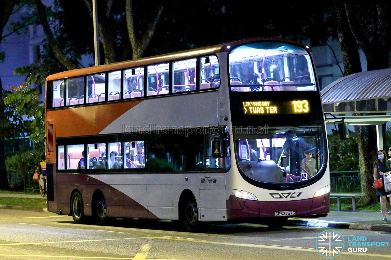 Bus 193 – SBS Transit Volvo B9TL Wright (SBS3757G) | Land Transport Guru