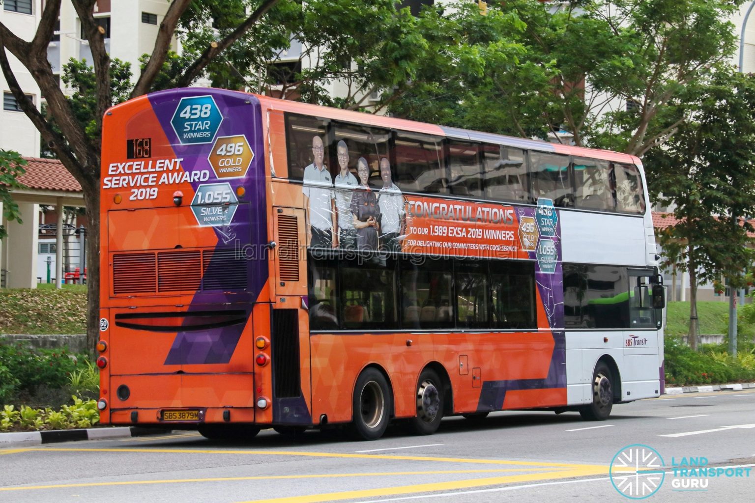 SBS Transit Volvo B9TL Wright (SBS3879M) [Rear / EXSA 2019] | Land ...