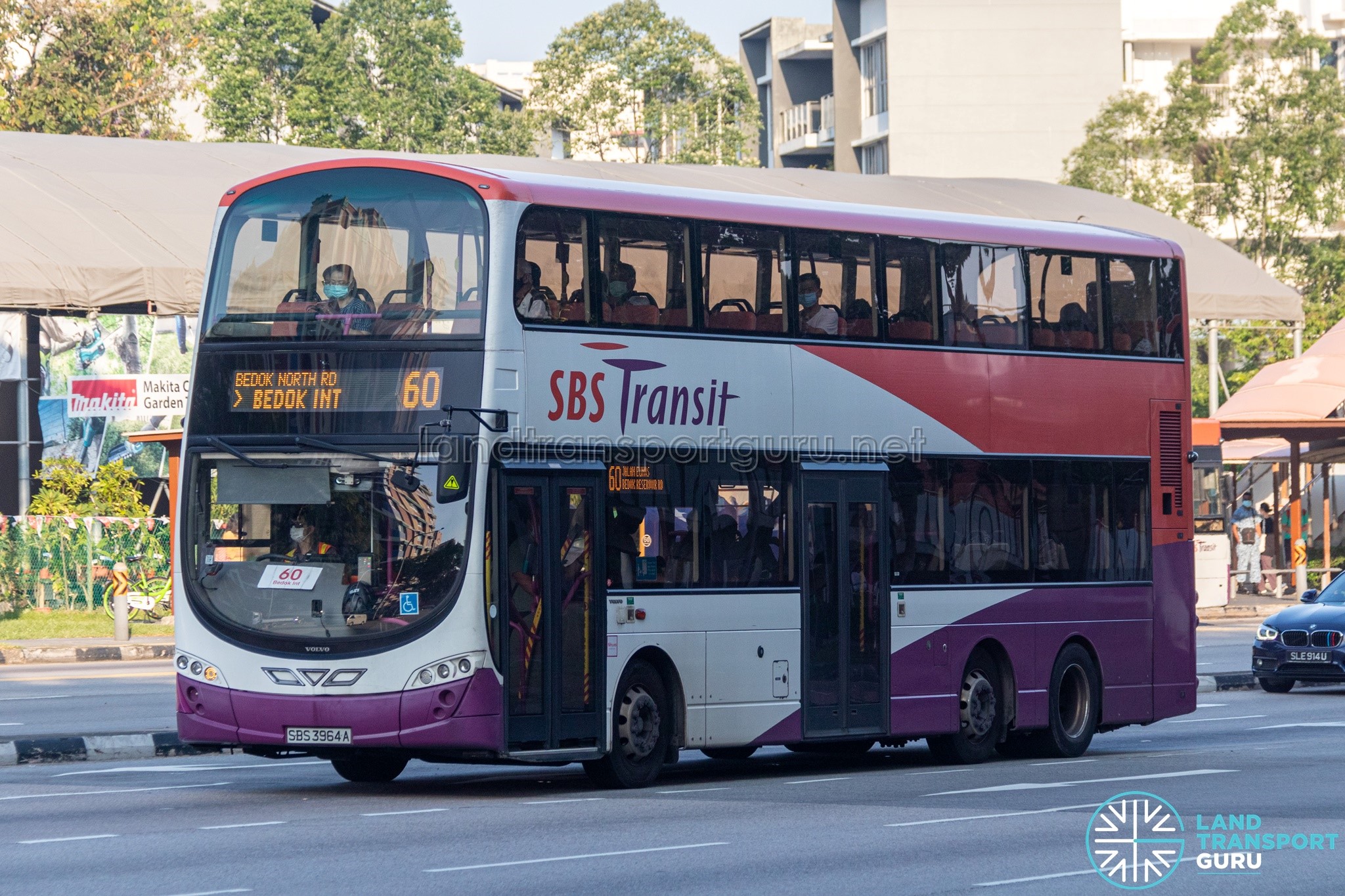 Bus 60 SBS Transit Volvo B9TL Wright SBS3964A Land Transport Guru