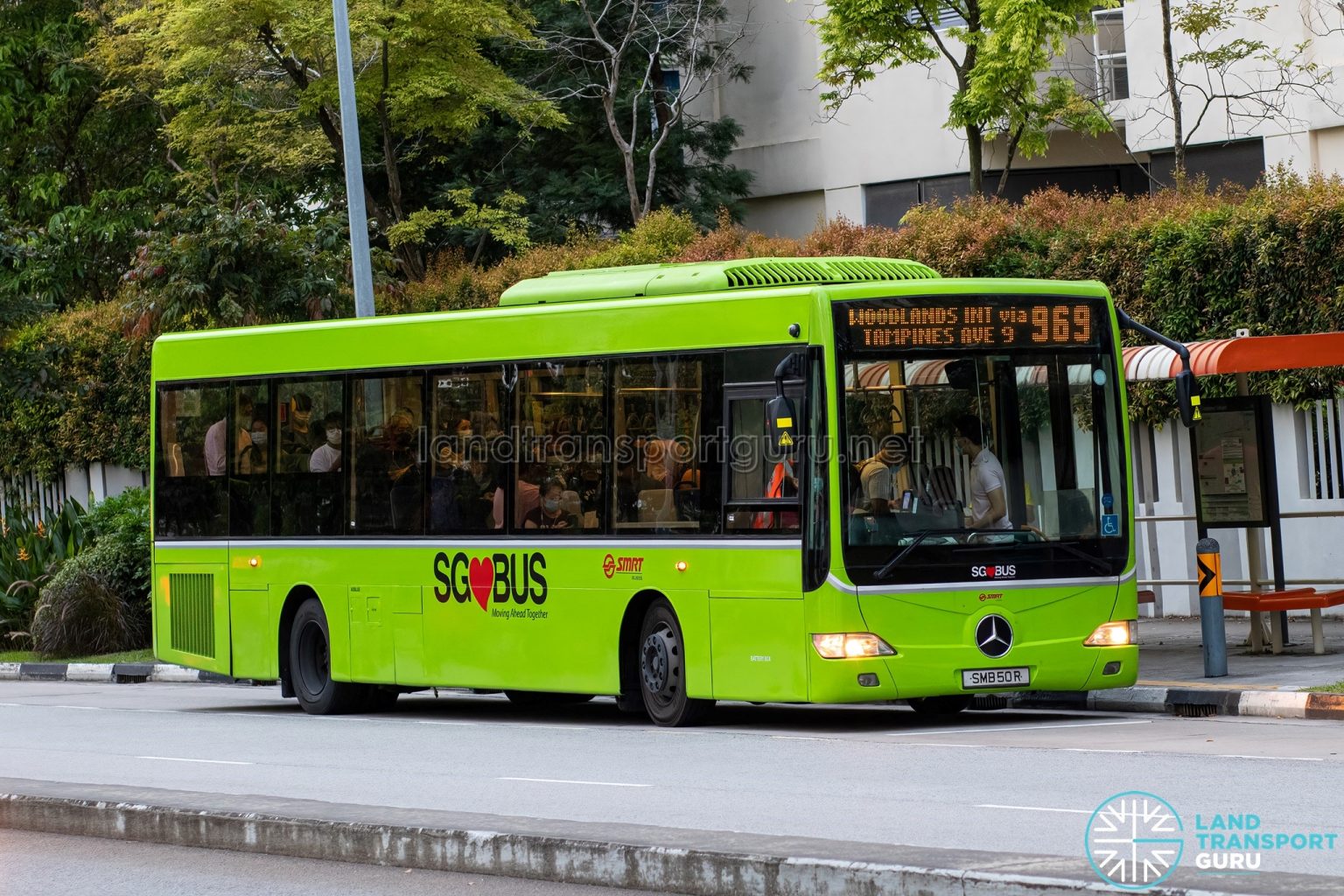 Bus 969 – SMRT Buses Mercedes-Benz OC500LE (SMB50R) | Land Transport Guru