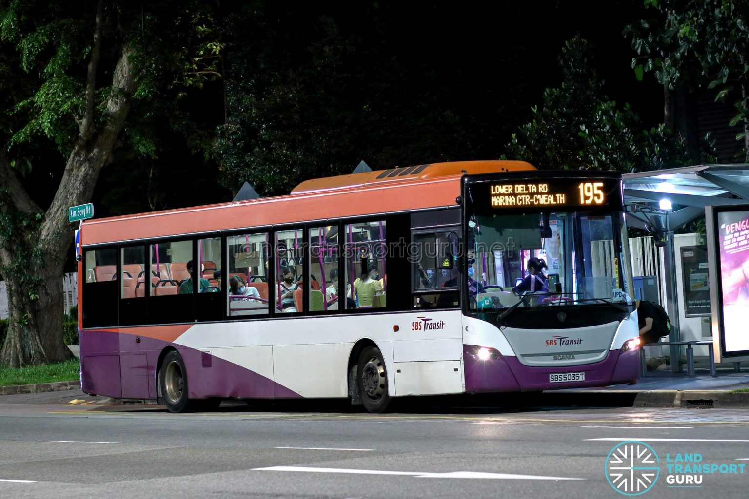 Bus 195 – SBS Transit Scania K230UB Euro V (SBS5035T) | Land Transport Guru