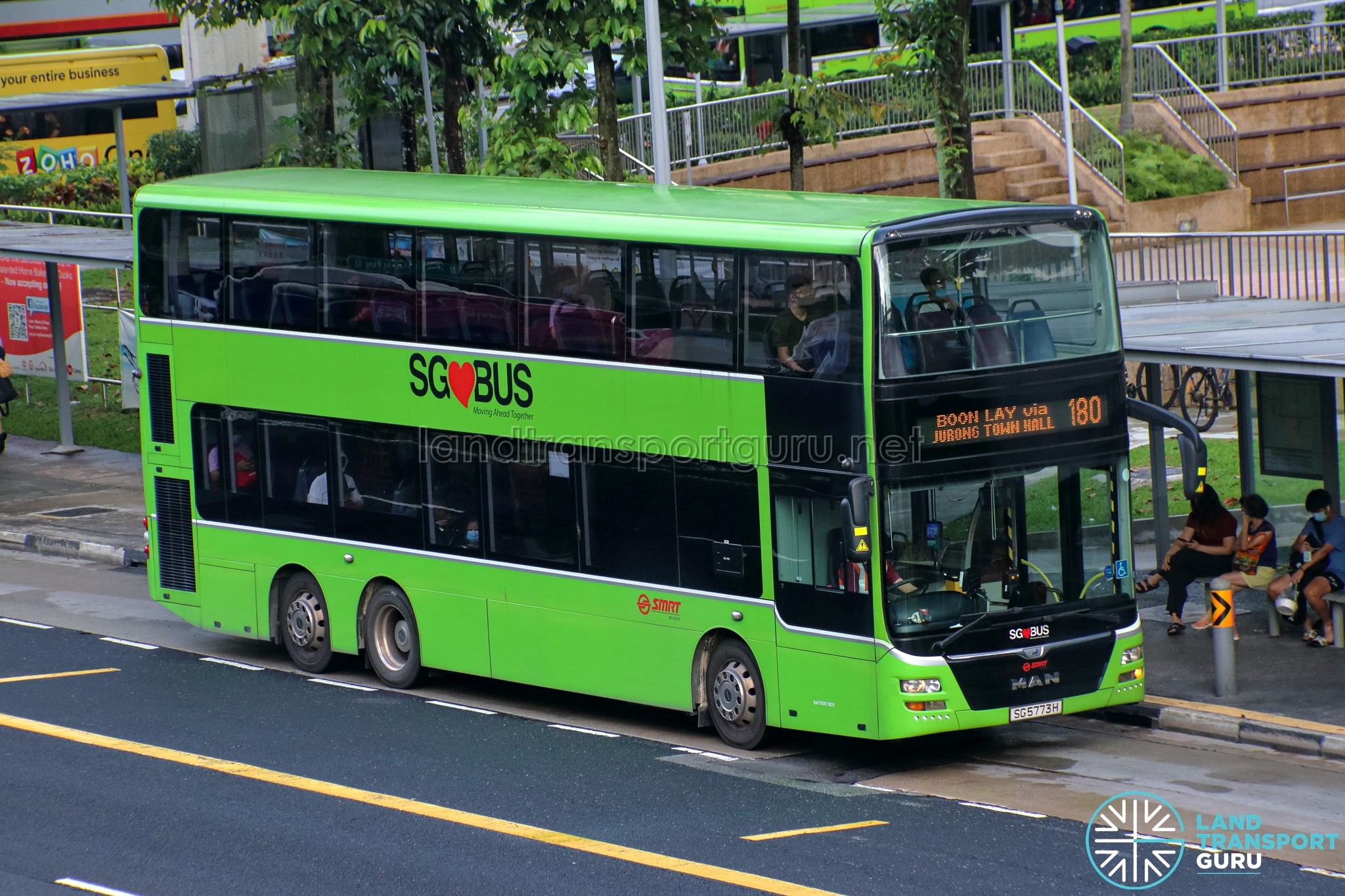 Bus 180 SMRT Buses MAN A95 SG5773H Land Transport Guru Bus 180 SMRT Buses MAN A95 SG5773H Land Transport Guru