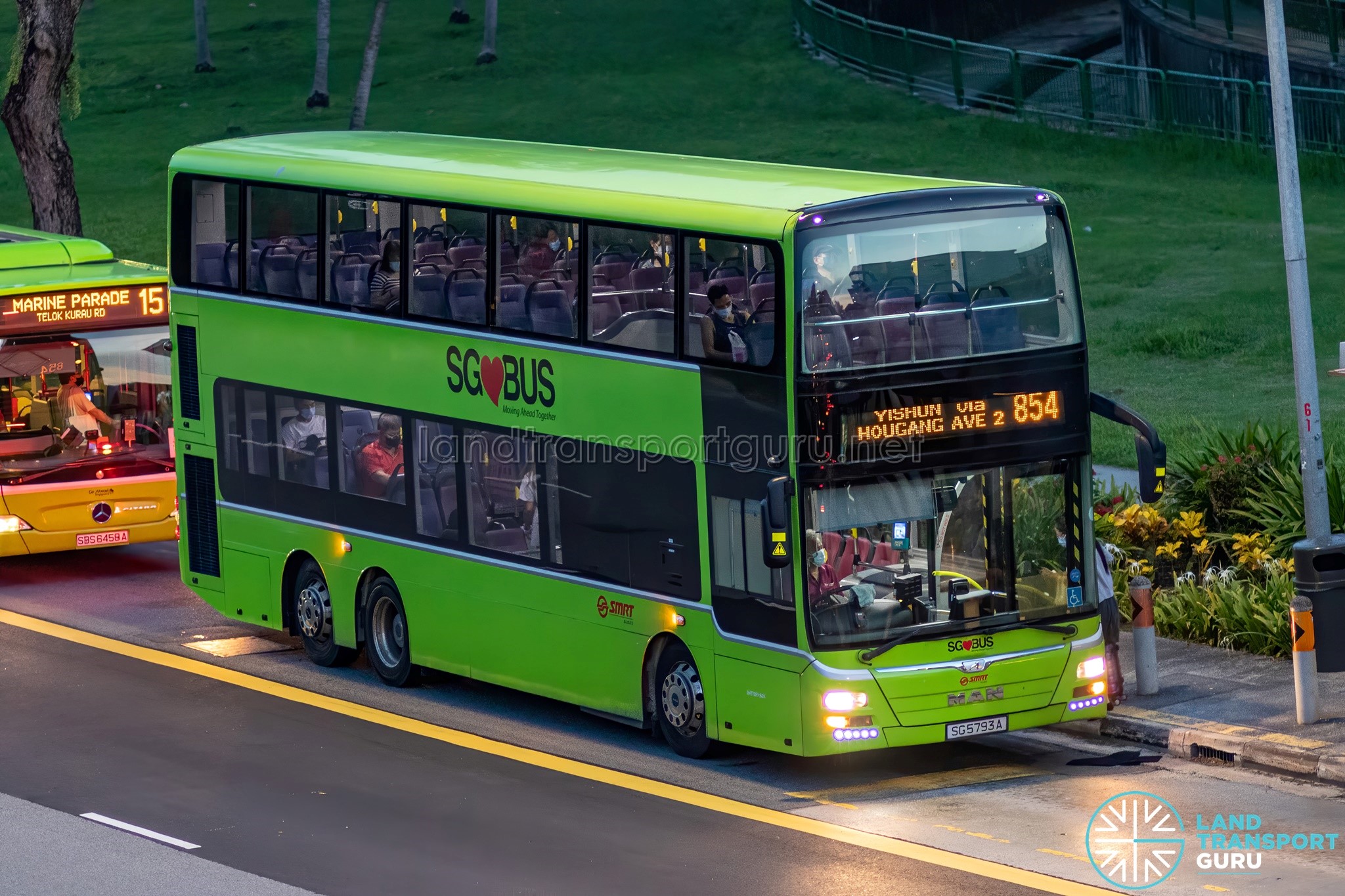 Bus 854 SMRT Buses MAN A95 SG5793A Land Transport Guru Bus 854 SMRT Buses MAN A95 SG5793A Land Transport Guru