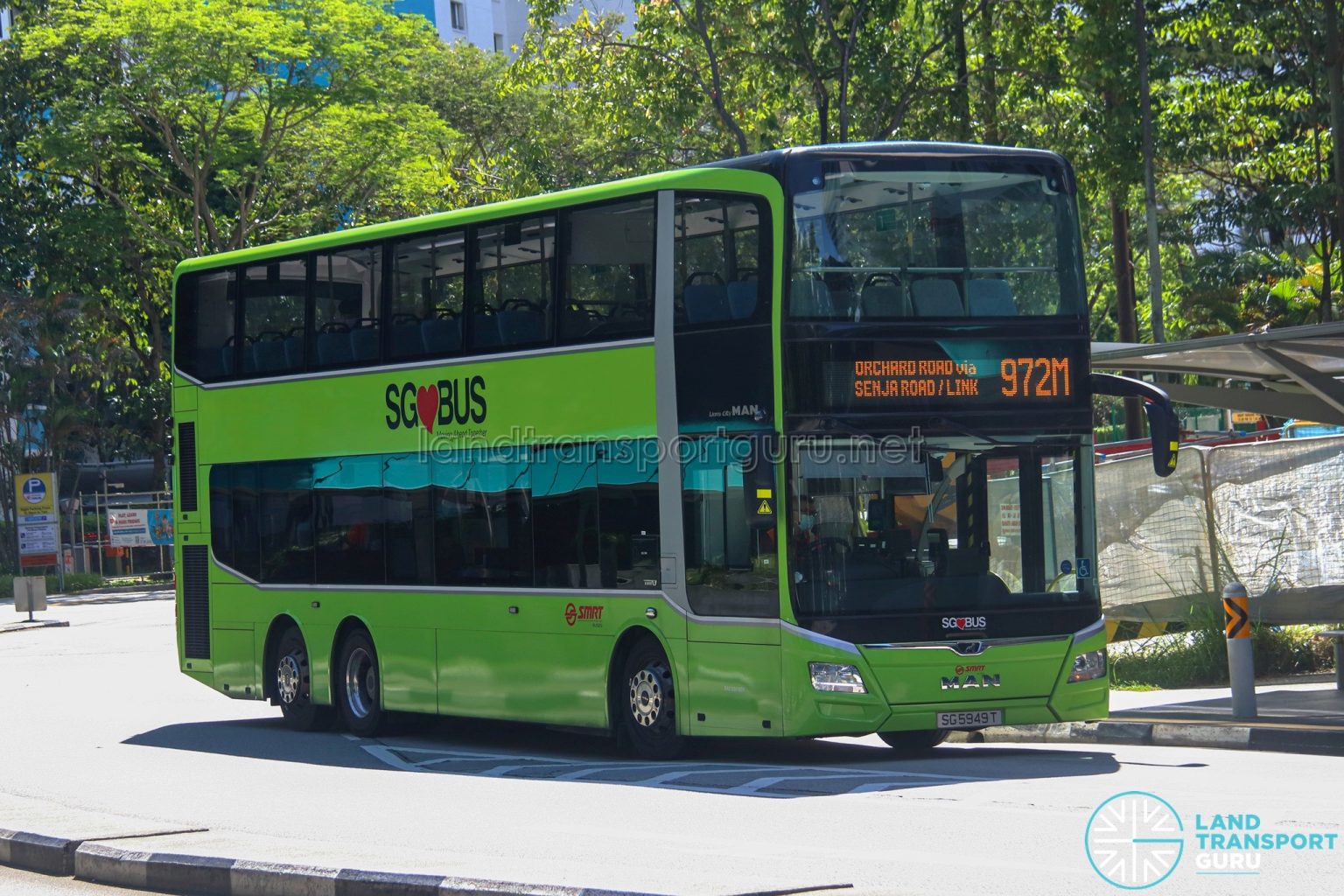 Bus 972M SMRT Buses MAN A95 Euro 6 SG5949T Land Transport Guru Bus 972M SMRT Buses MAN A95 Euro 6 SG5949T Land Transport Guru
