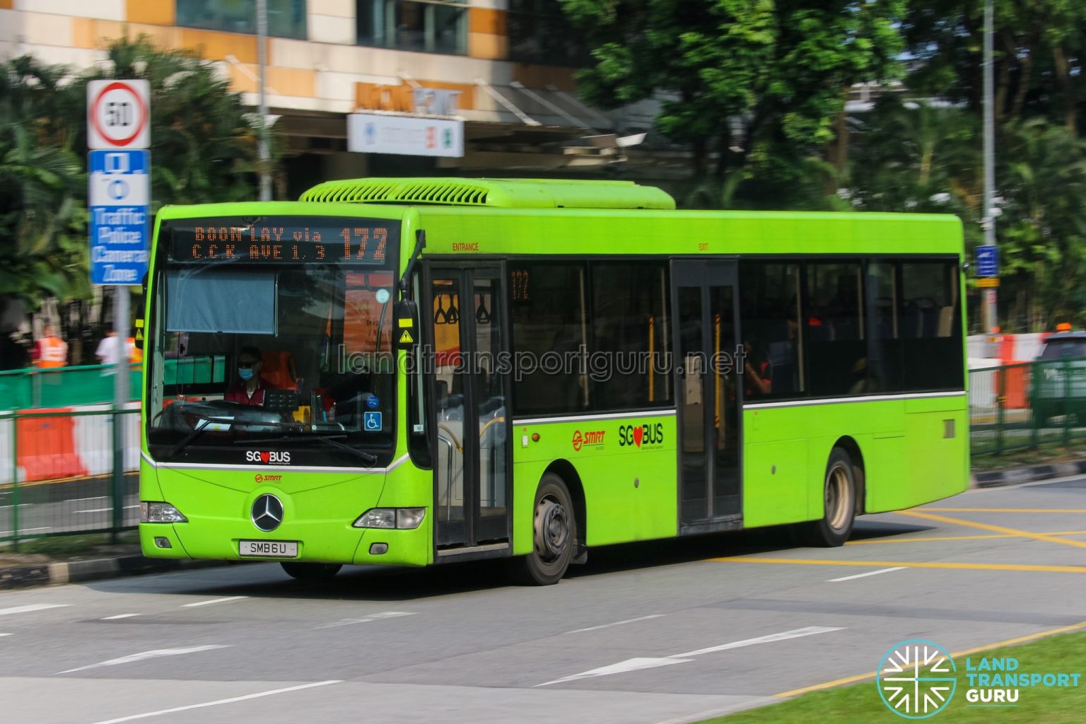 Bus 172 – SMRT Buses Mercedes-Benz OC500LE (SMB6U) | Land Transport Guru