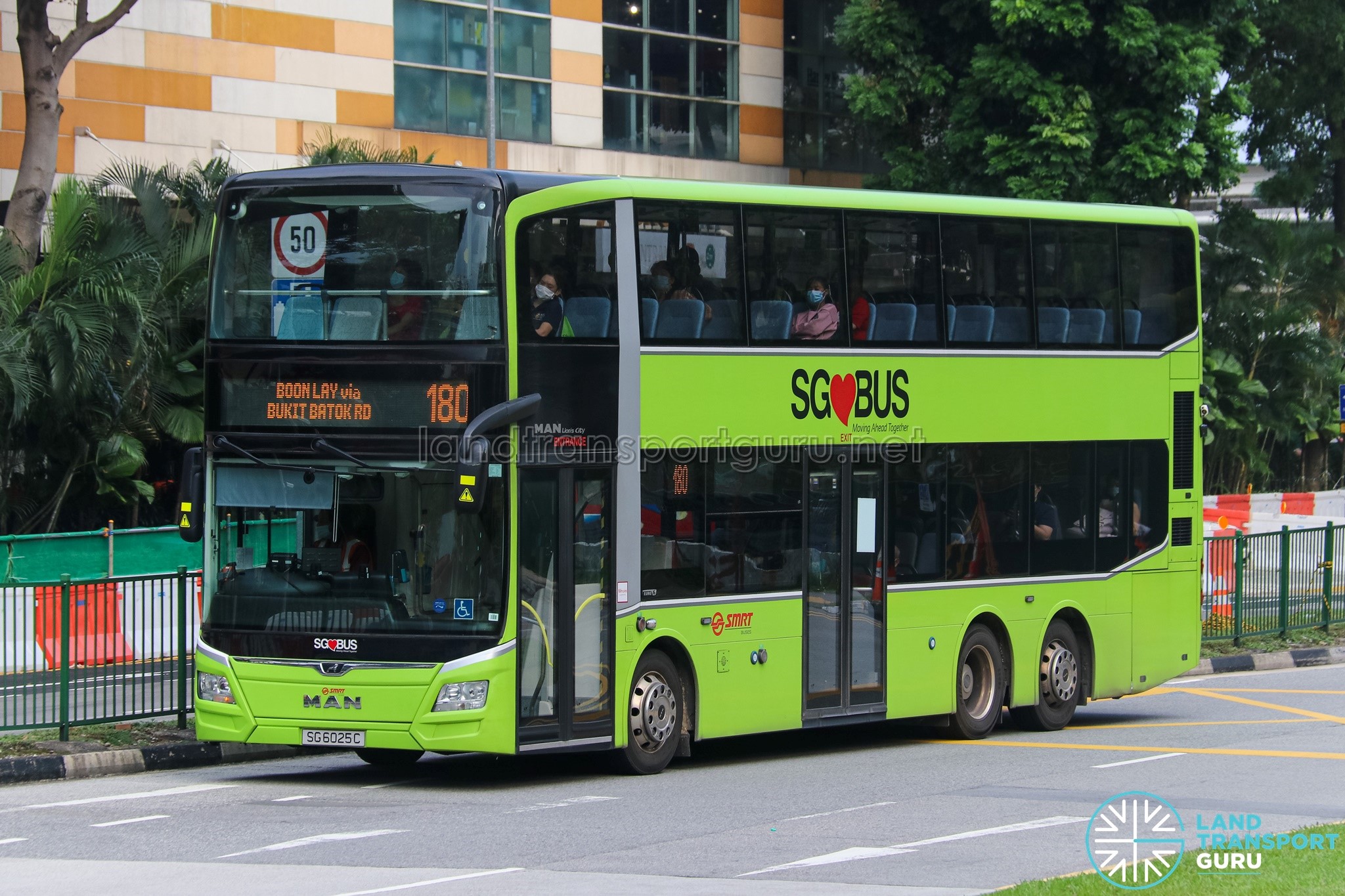 Bus 180 SMRT Buses MAN A95 Euro 6 SG6025C Land Transport Guru Bus 180 SMRT Buses MAN A95 Euro 6 SG6025C Land Transport Guru